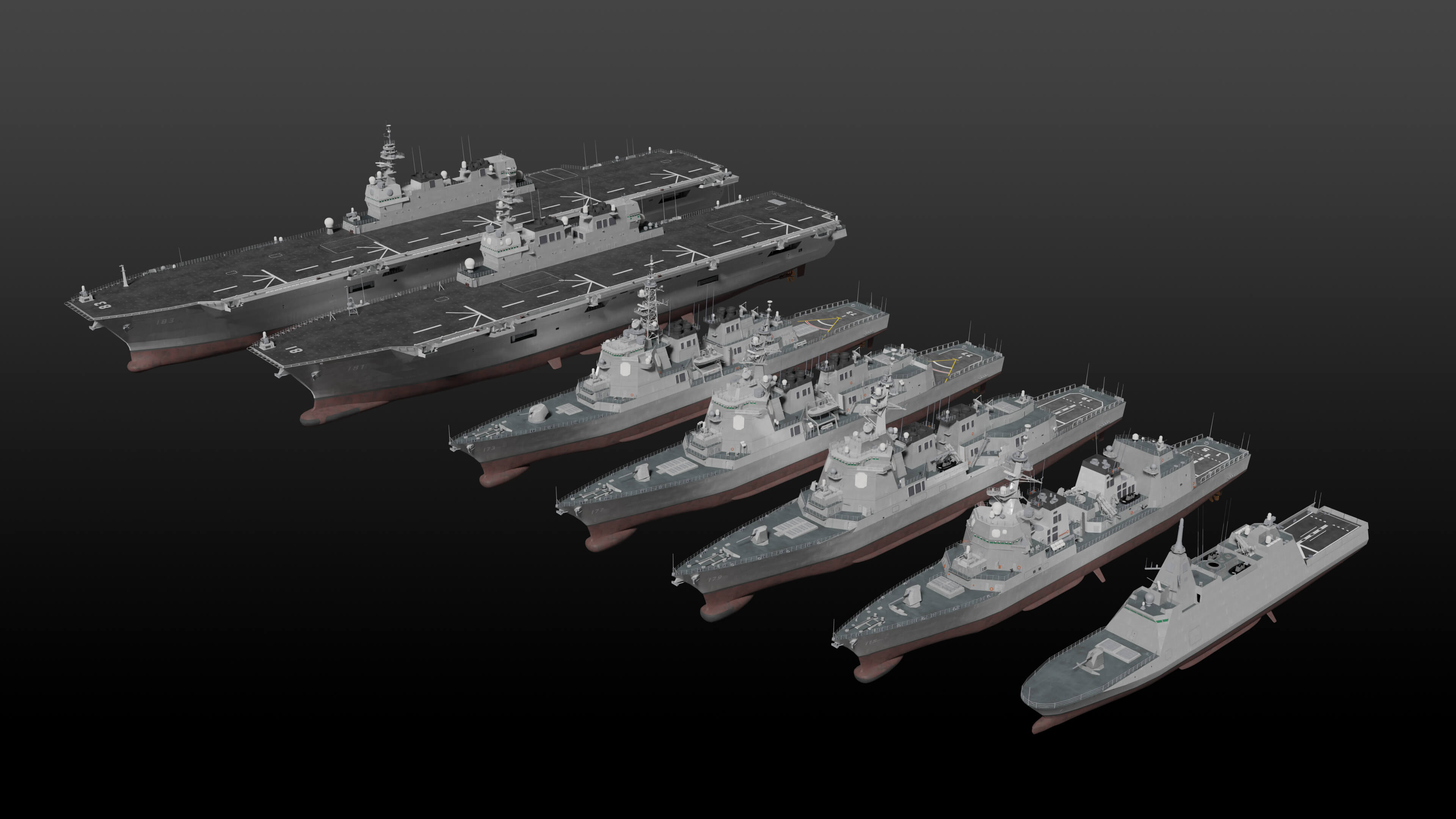 Jmsdf Warships Collection - 3D Model by ennuishao