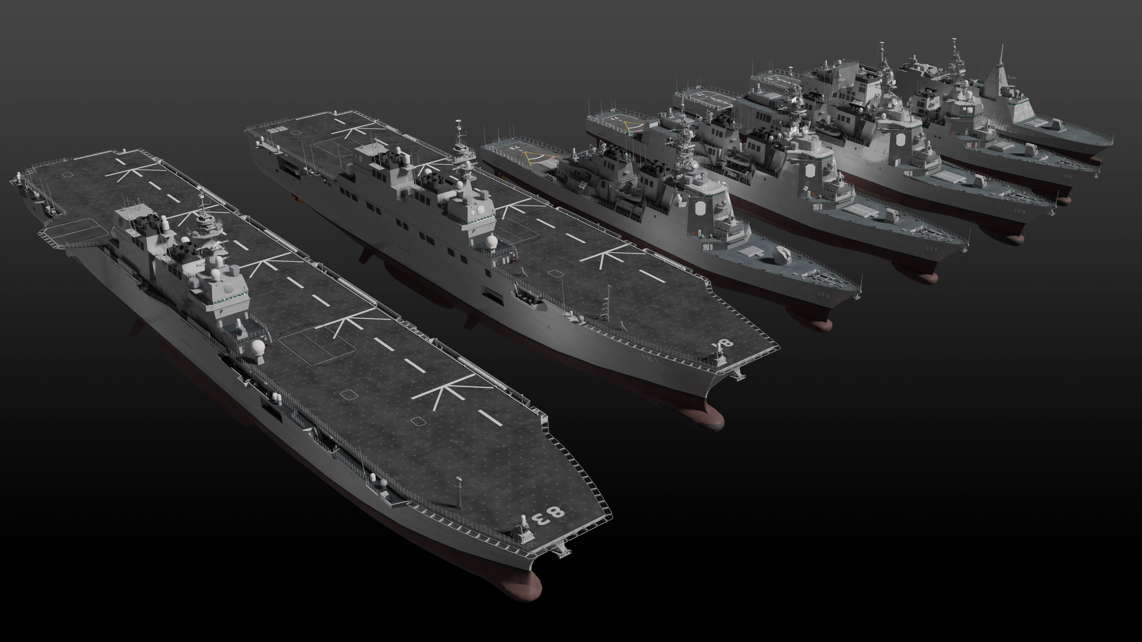 Jmsdf Warships Collection - 3D Model by ennuishao