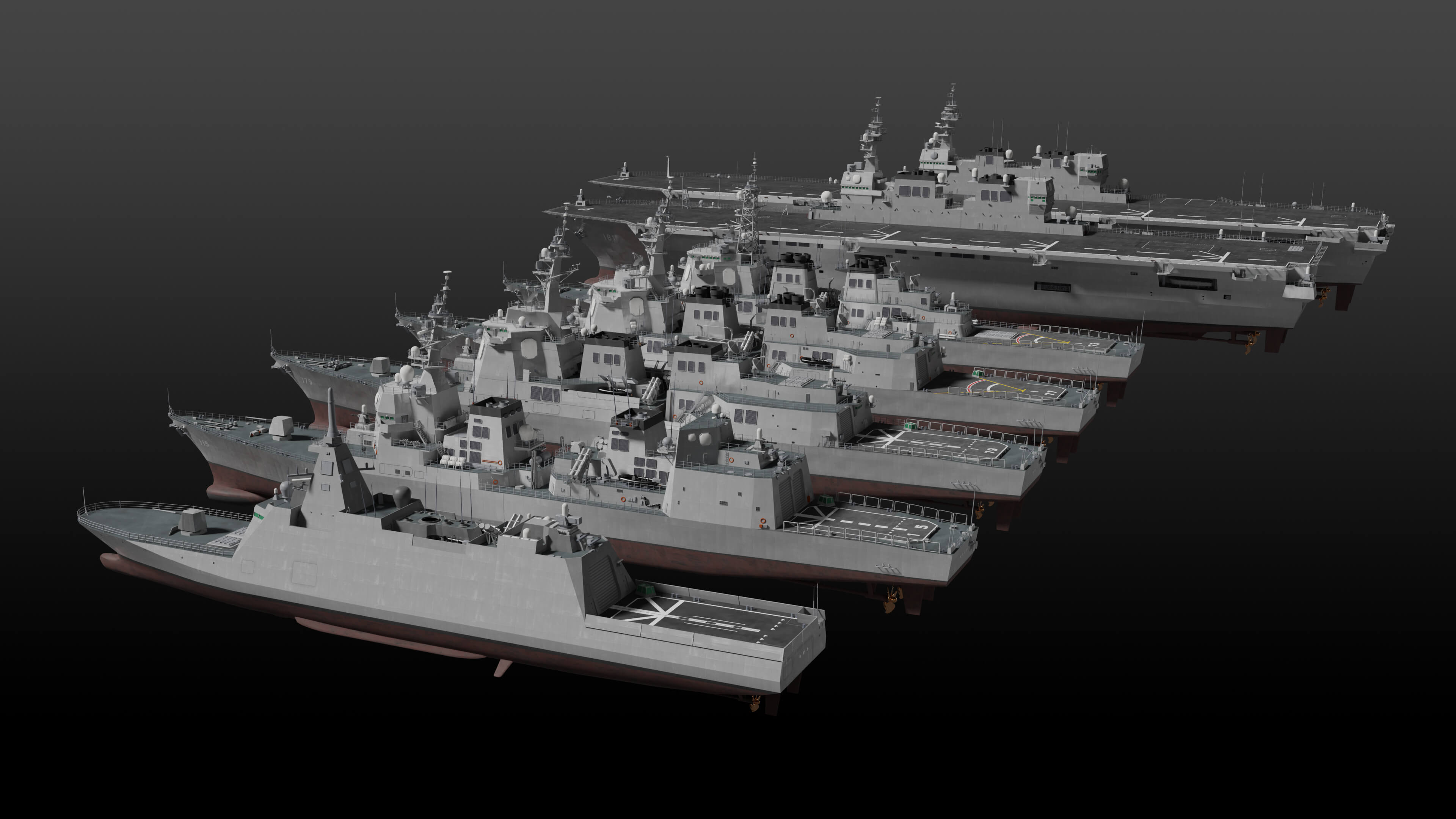 Jmsdf Warships Collection - 3D Model by ennuishao