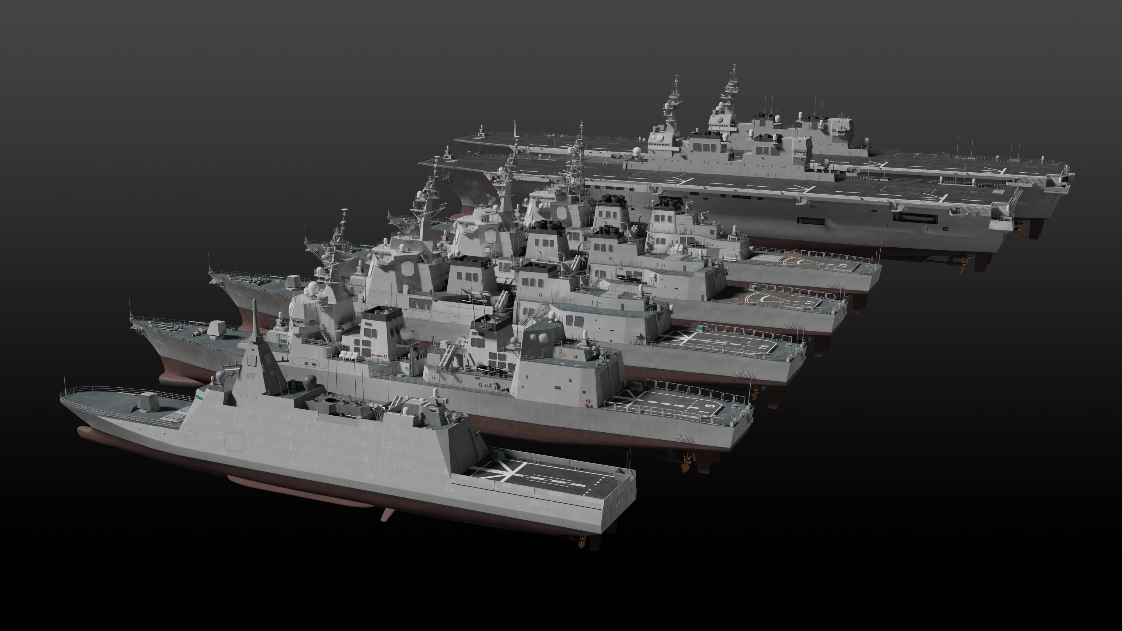 Jmsdf Warships Collection - 3D Model by ennuishao
