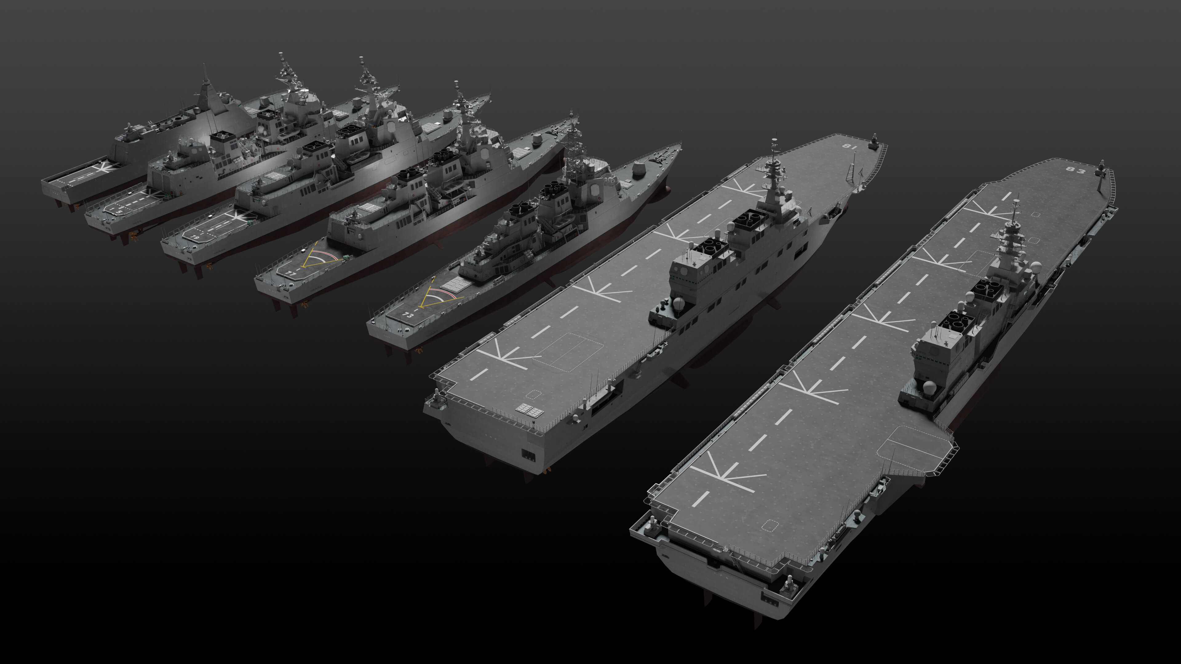 Jmsdf Warships Collection - 3D Model by ennuishao