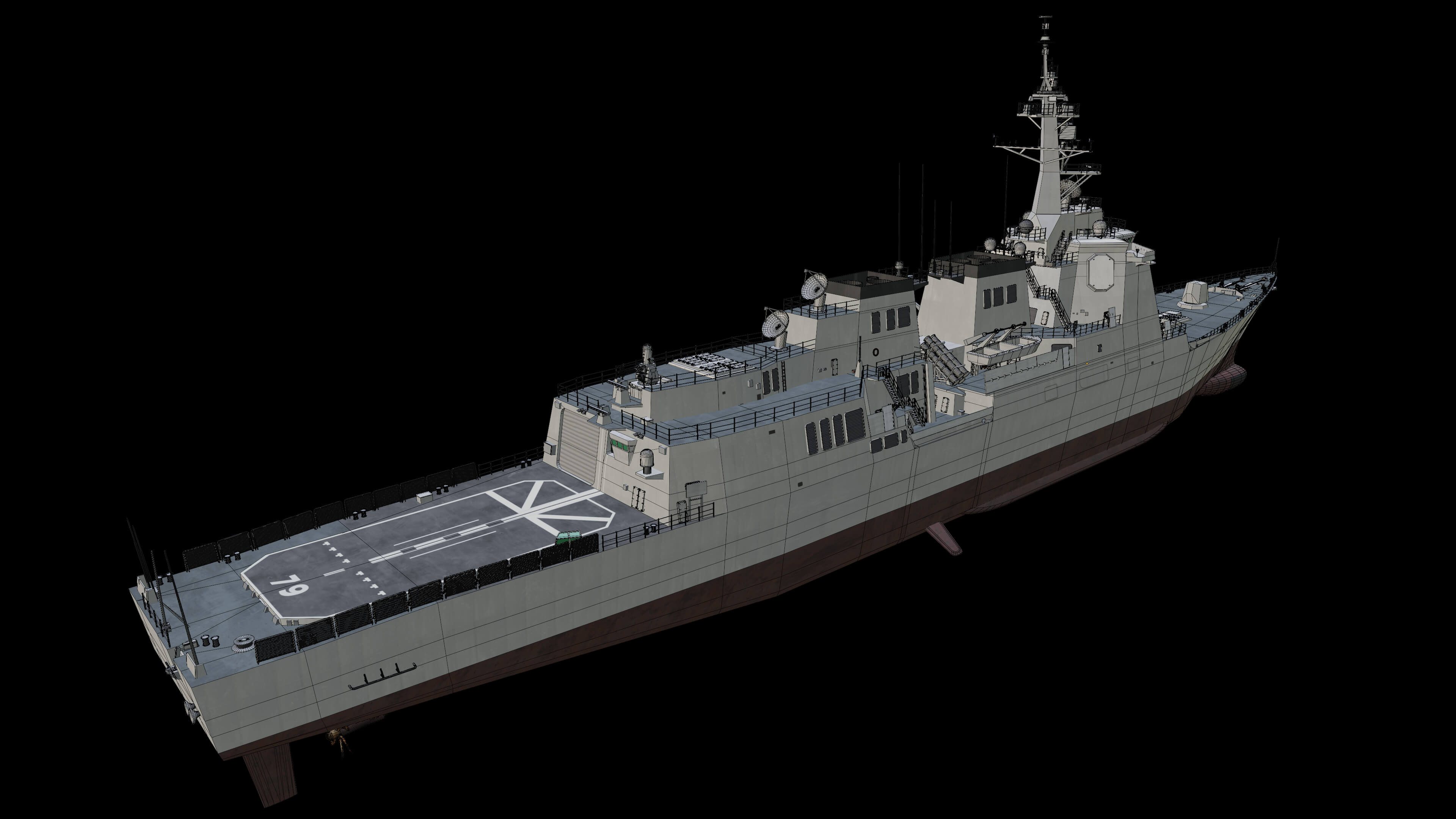 Maya Class Destroyer - 3D Model by ennuishao