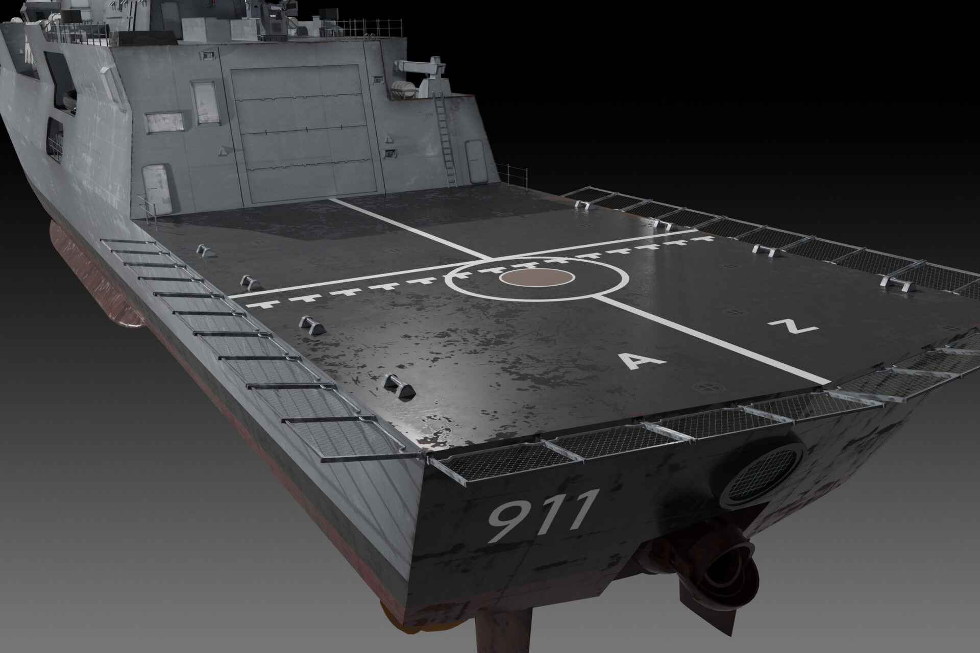 Meko A200 El Moudamir Class Frigate - 3D Model by ennuishao