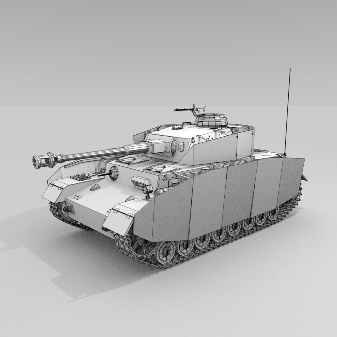 Panzer IV H Medium Tank - 3D Model by ennuishao
