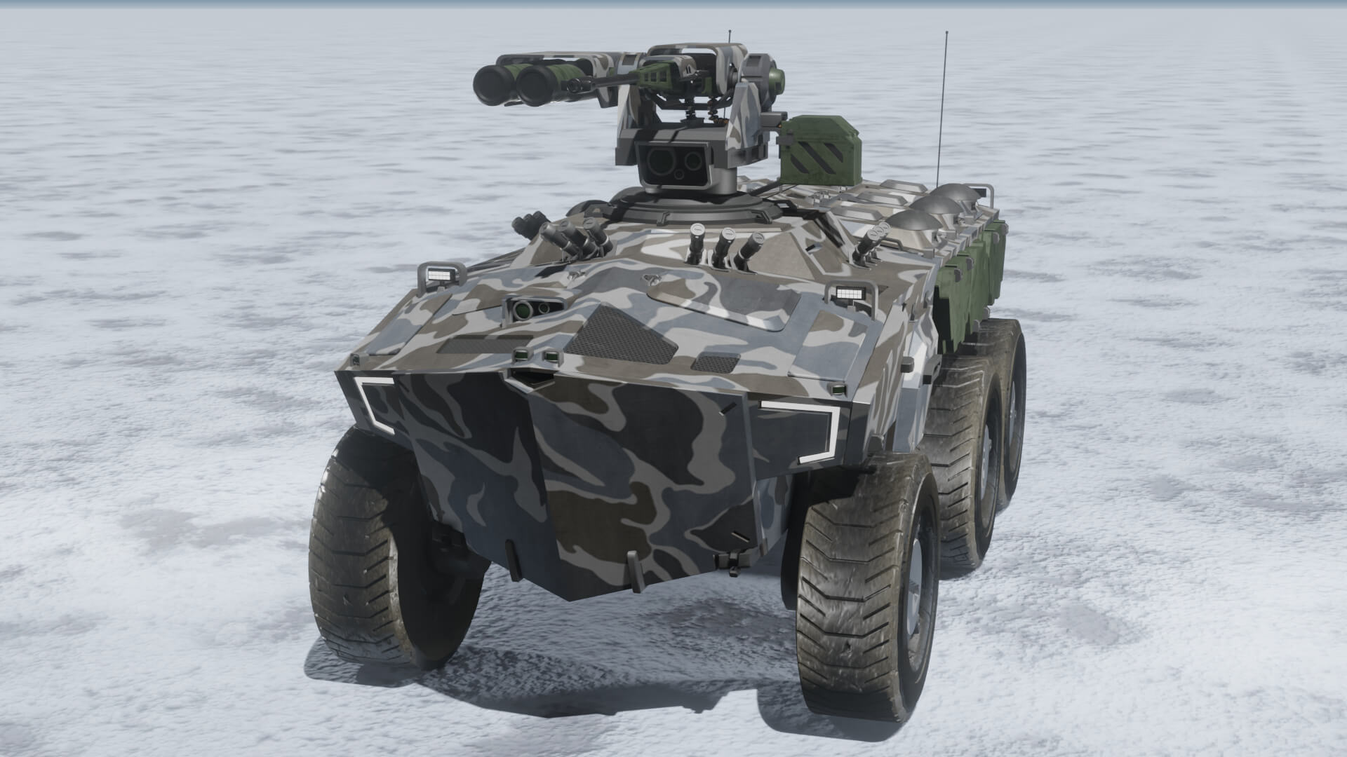 Sci-Fi APC Winter Camo 3D Model by ennuishao