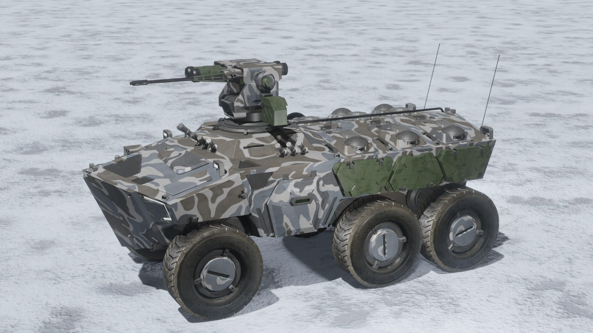 Sci-Fi Armor Vehicles Winter Camo by ennuishao