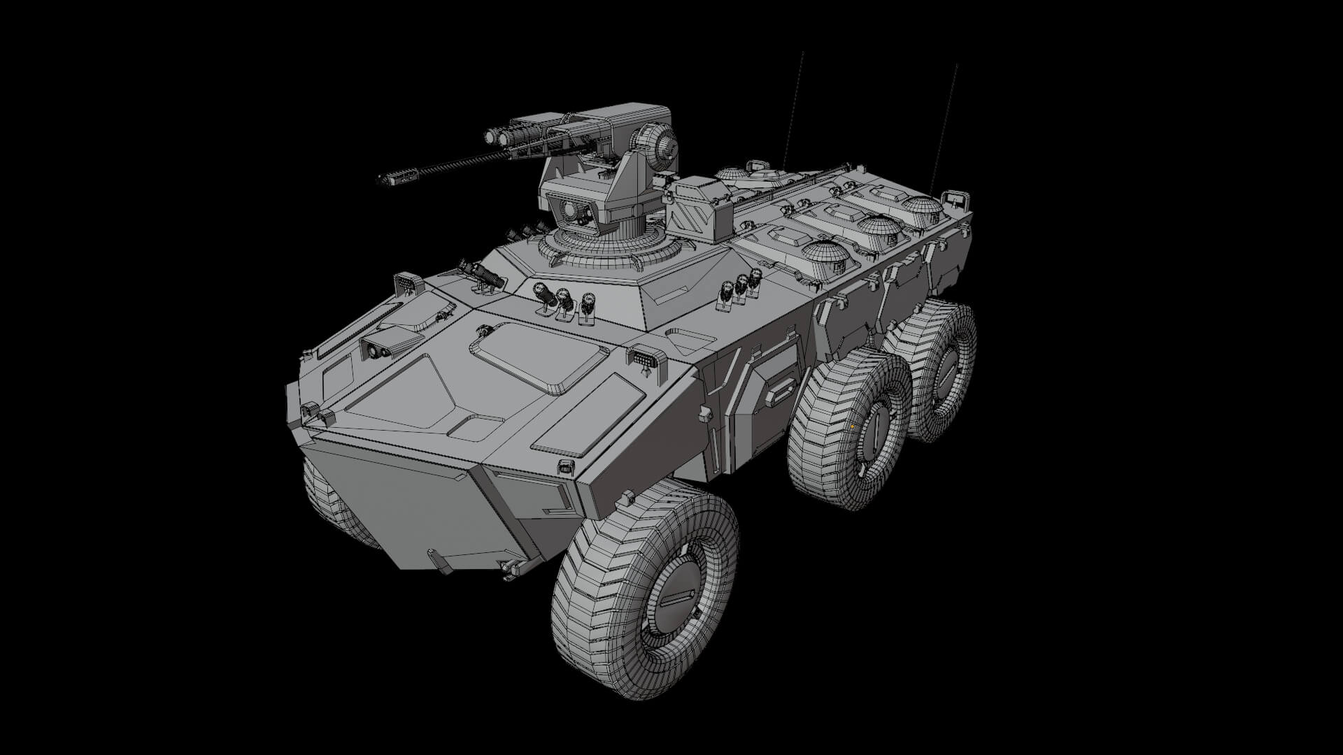 Sci-Fi APC Winter Camo 3D Model by ennuishao