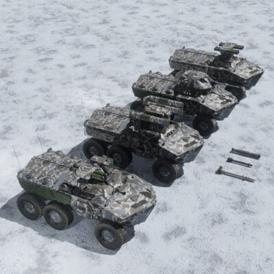Sci-Fi Armor Vehicles Winter Camo by ennuishao