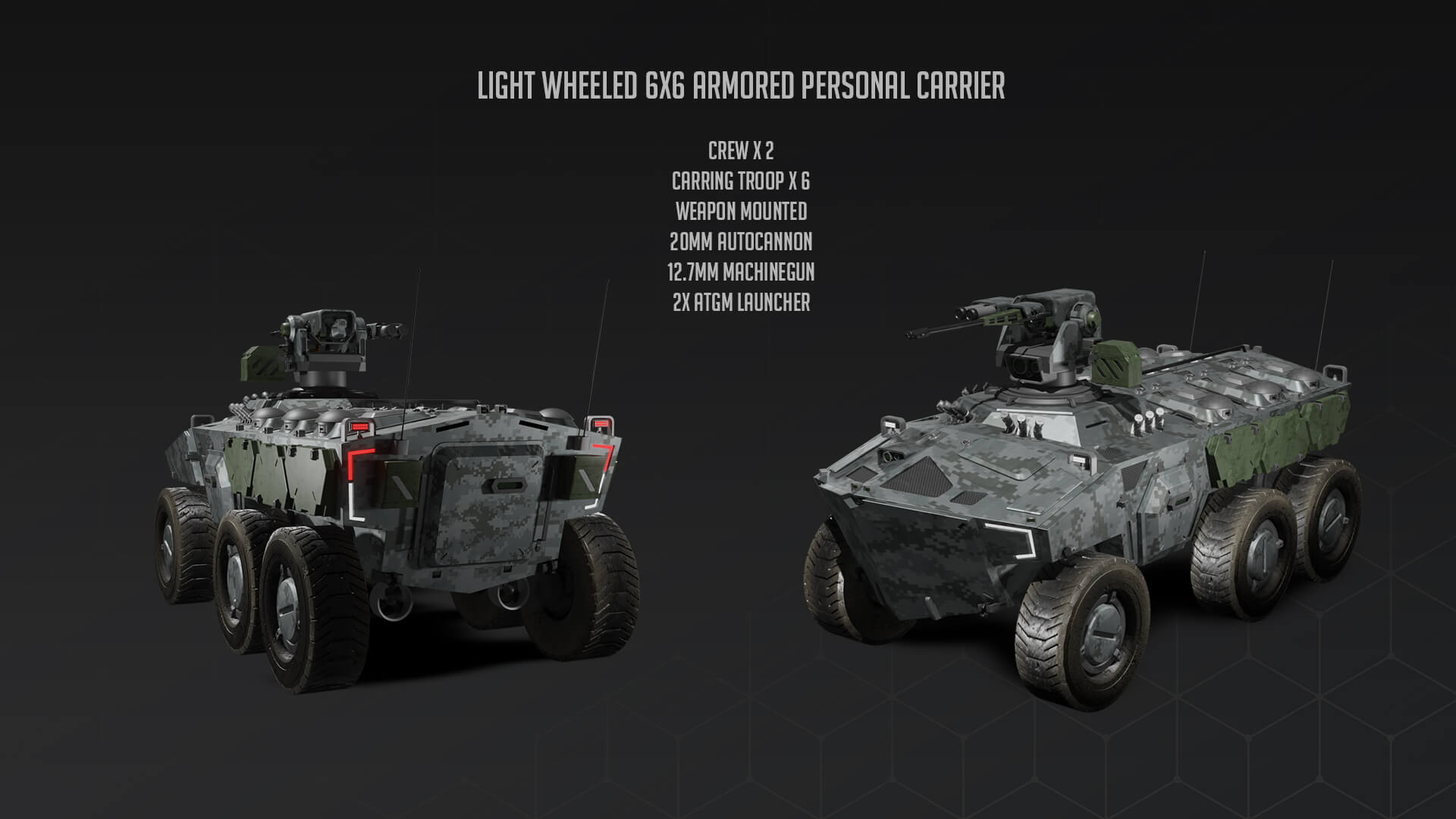 Sci-Fi Armored Personal Carrier Collection 3D Model by ennuishao