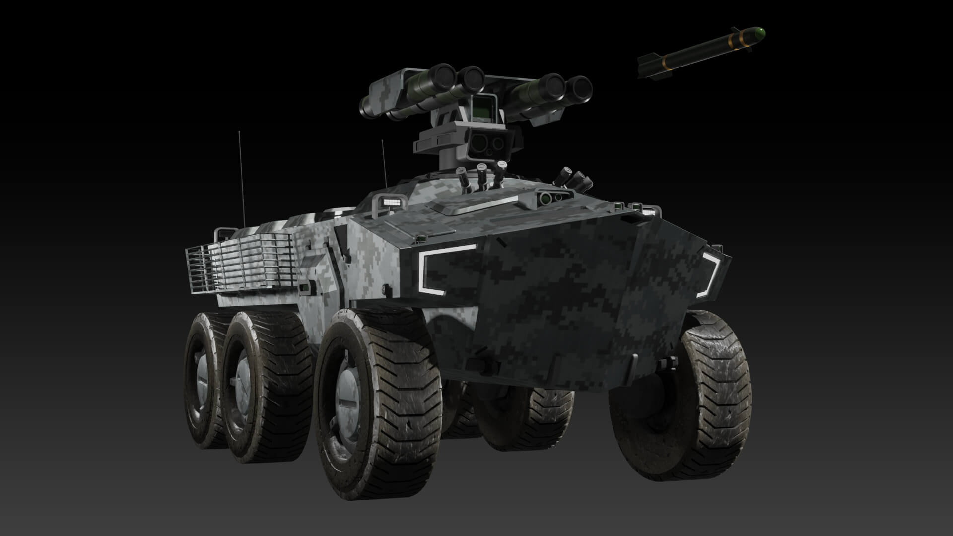 Sci-Fi Tank Destroyer 3D Model by ennuishao