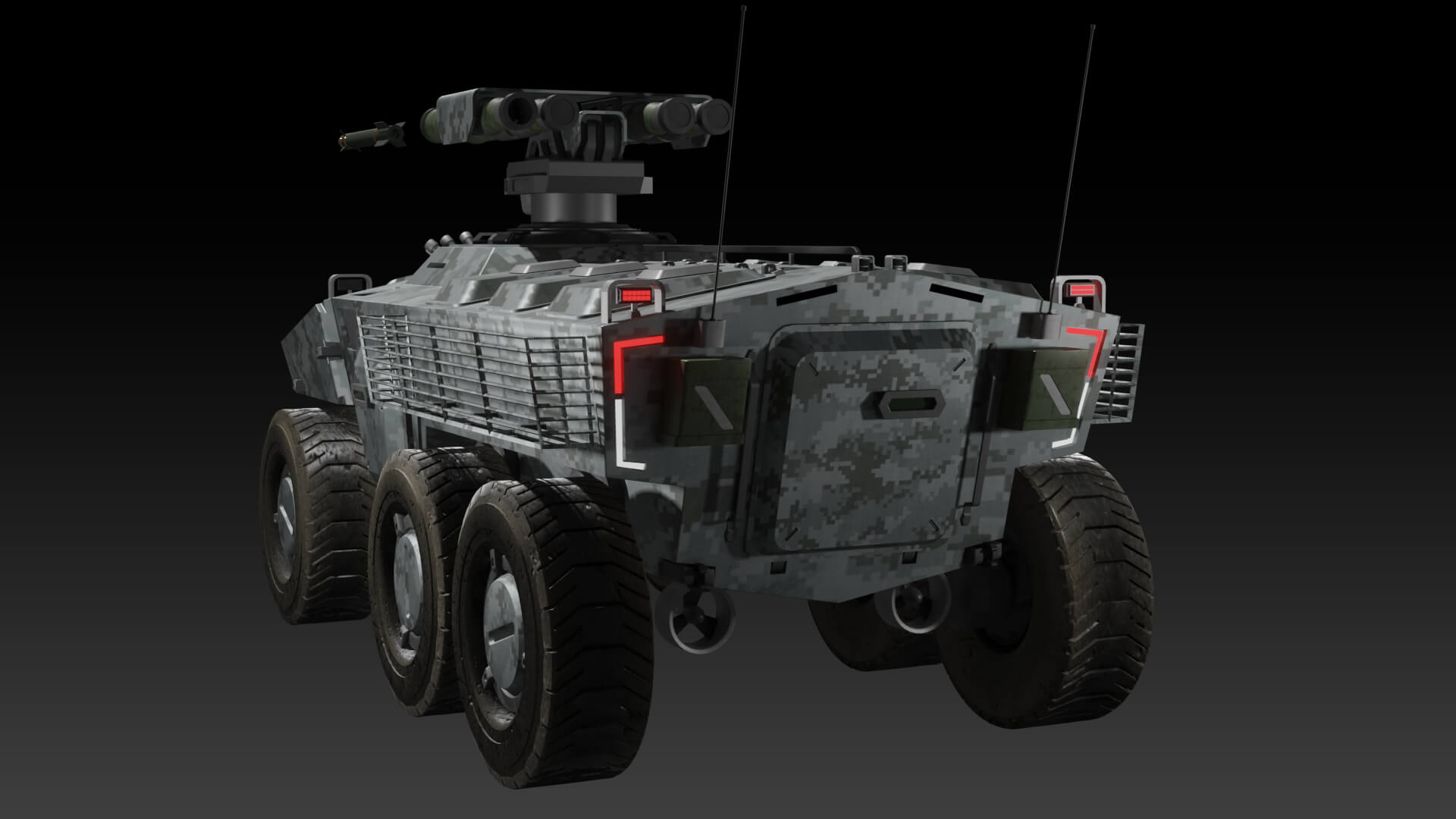 Sci-Fi Tank Destroyer 3D Model by ennuishao