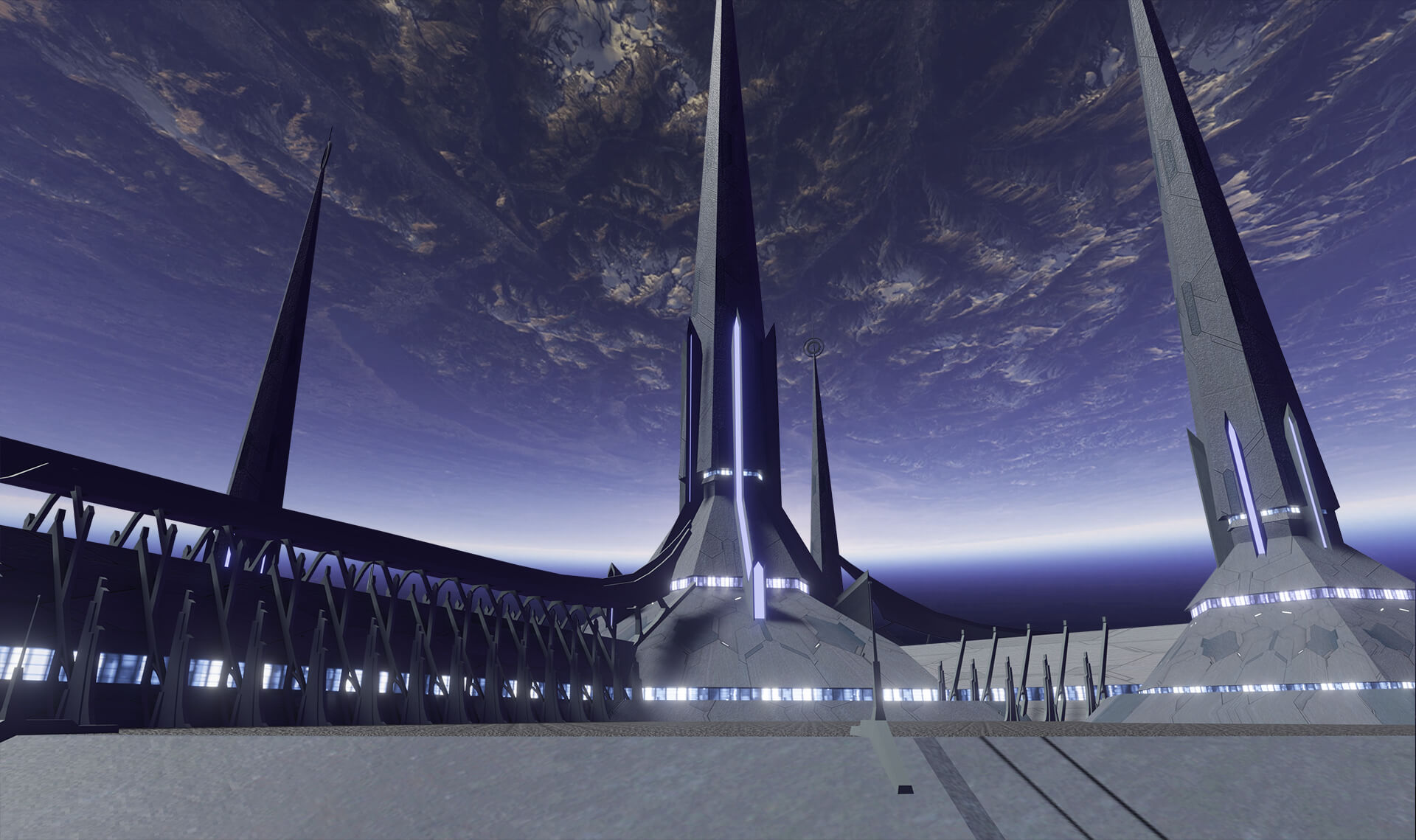 Sci-Fi Cathedral 3D Model by ennuishao