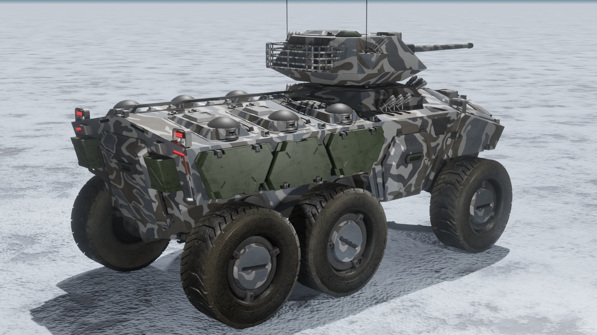 Sci-Fi IFV Winter Camo 3D Model by ennuishao