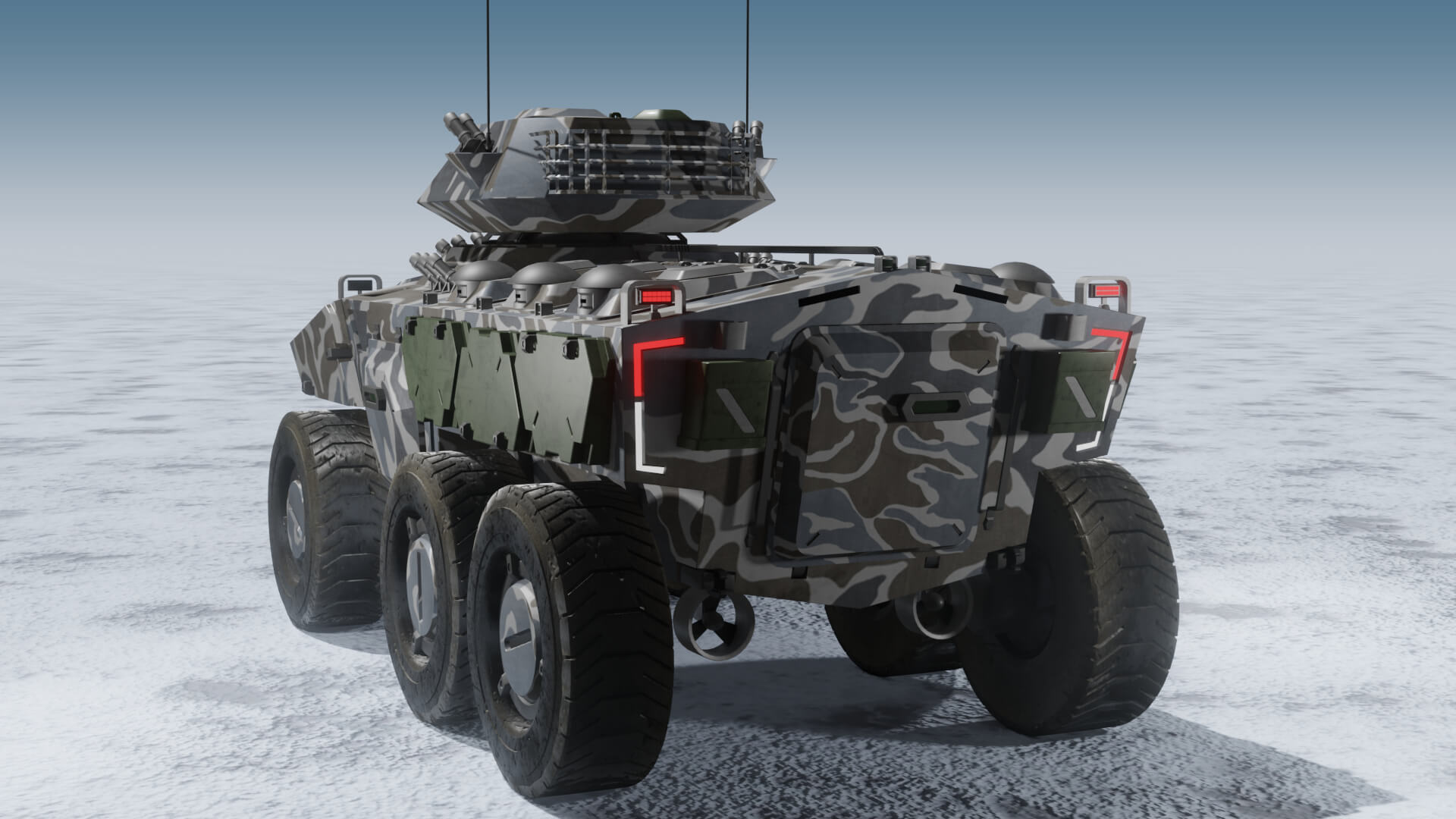 Sci-Fi IFV Winter Camo 3D Model by ennuishao
