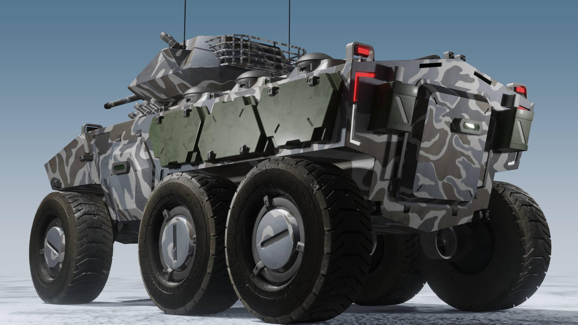 Sci-Fi IFV Winter Camo 3D Model by ennuishao