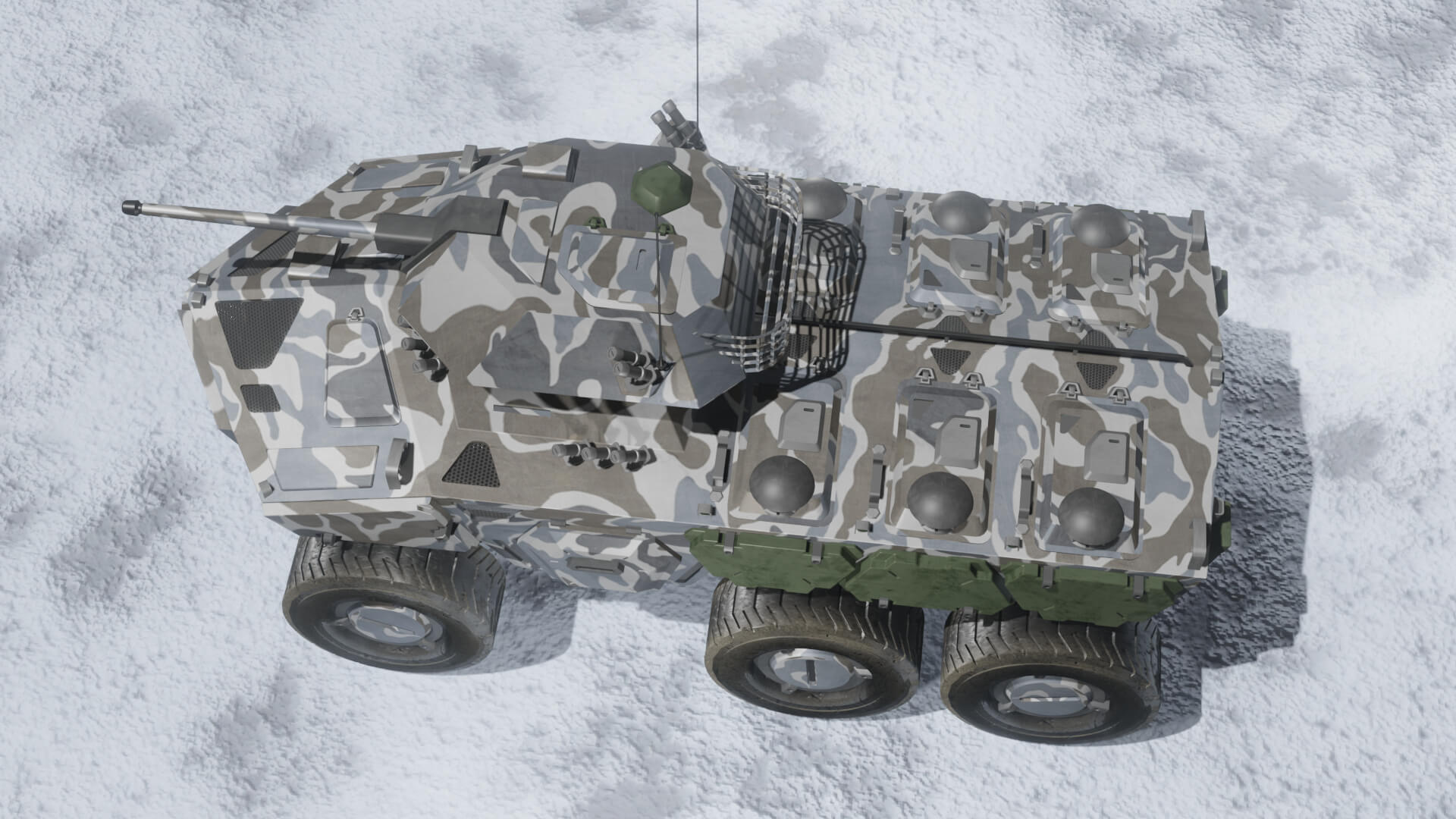 Sci-Fi IFV Winter Camo 3D Model by ennuishao