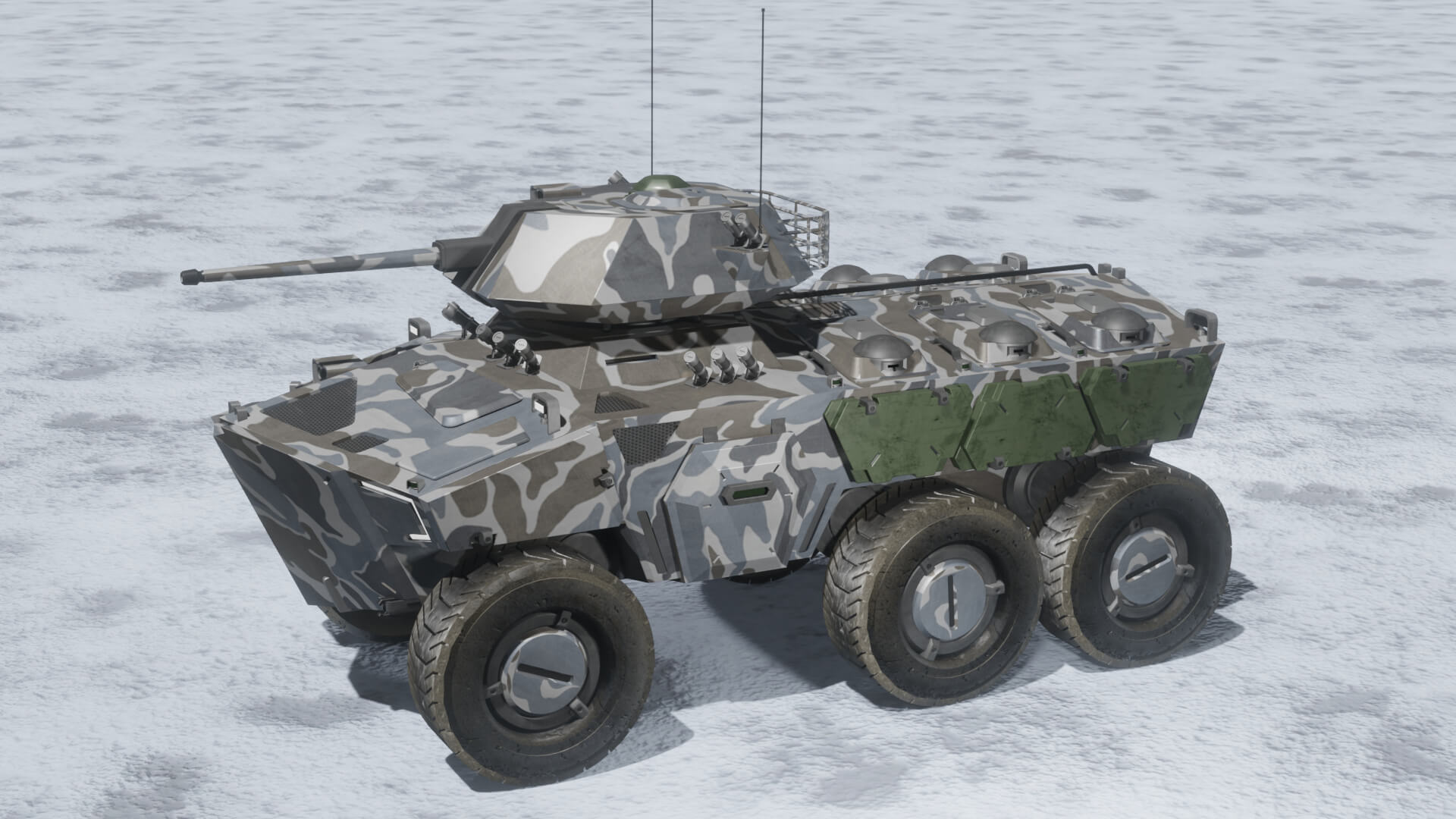 Sci-Fi IFV Winter Camo 3D Model by ennuishao