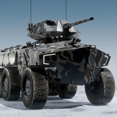 Sci-Fi IFV Winter Camo 3D Model by ennuishao