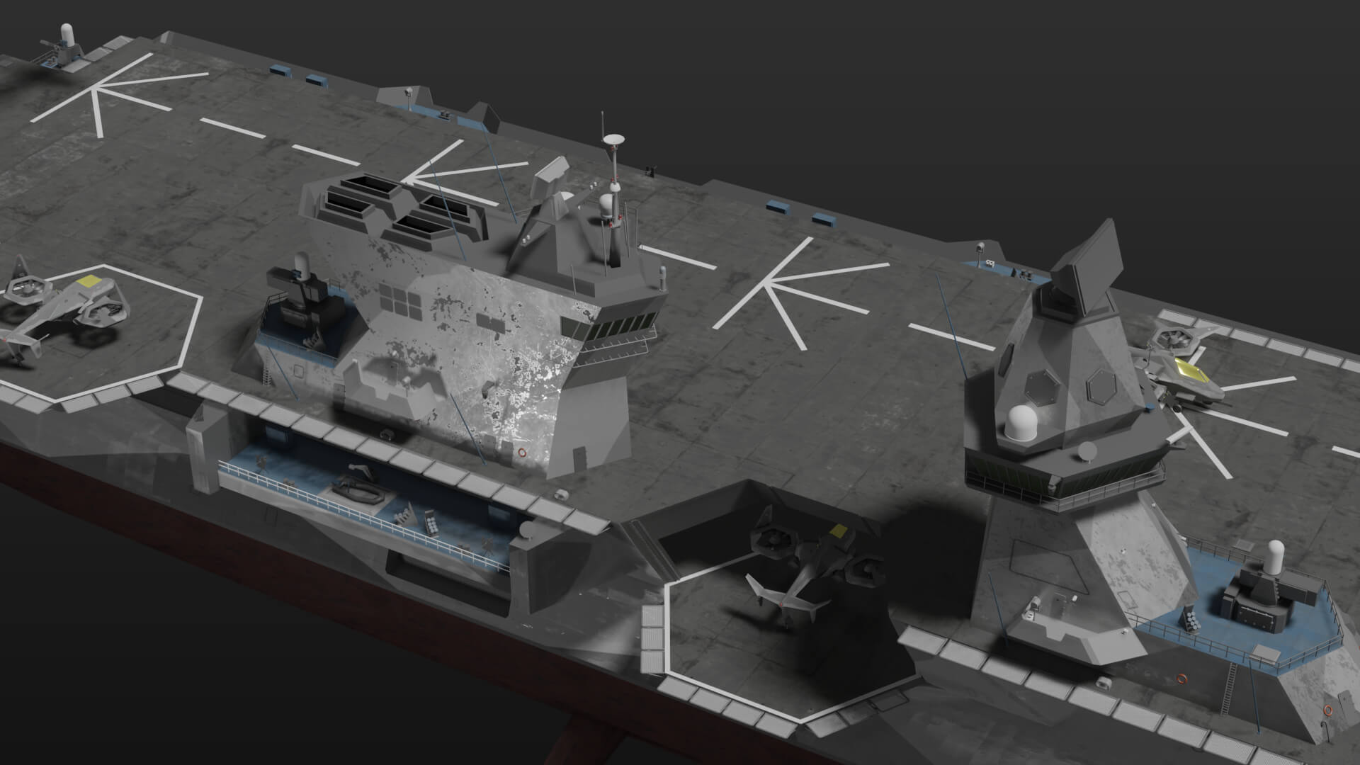Sci-Fi Amphibious Assault Ship 3D Model by ennuishao