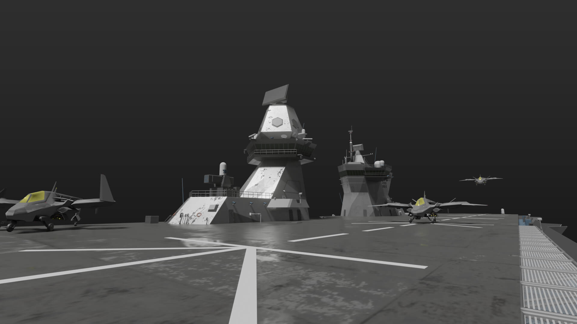 Sci-Fi Amphibious Assault Ship 3D Model by ennuishao