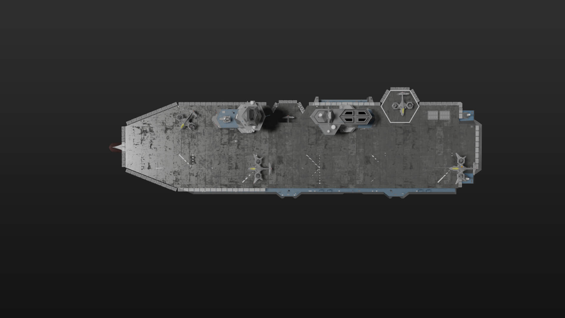 Sci-Fi Amphibious Assault Ship 3D Model by ennuishao