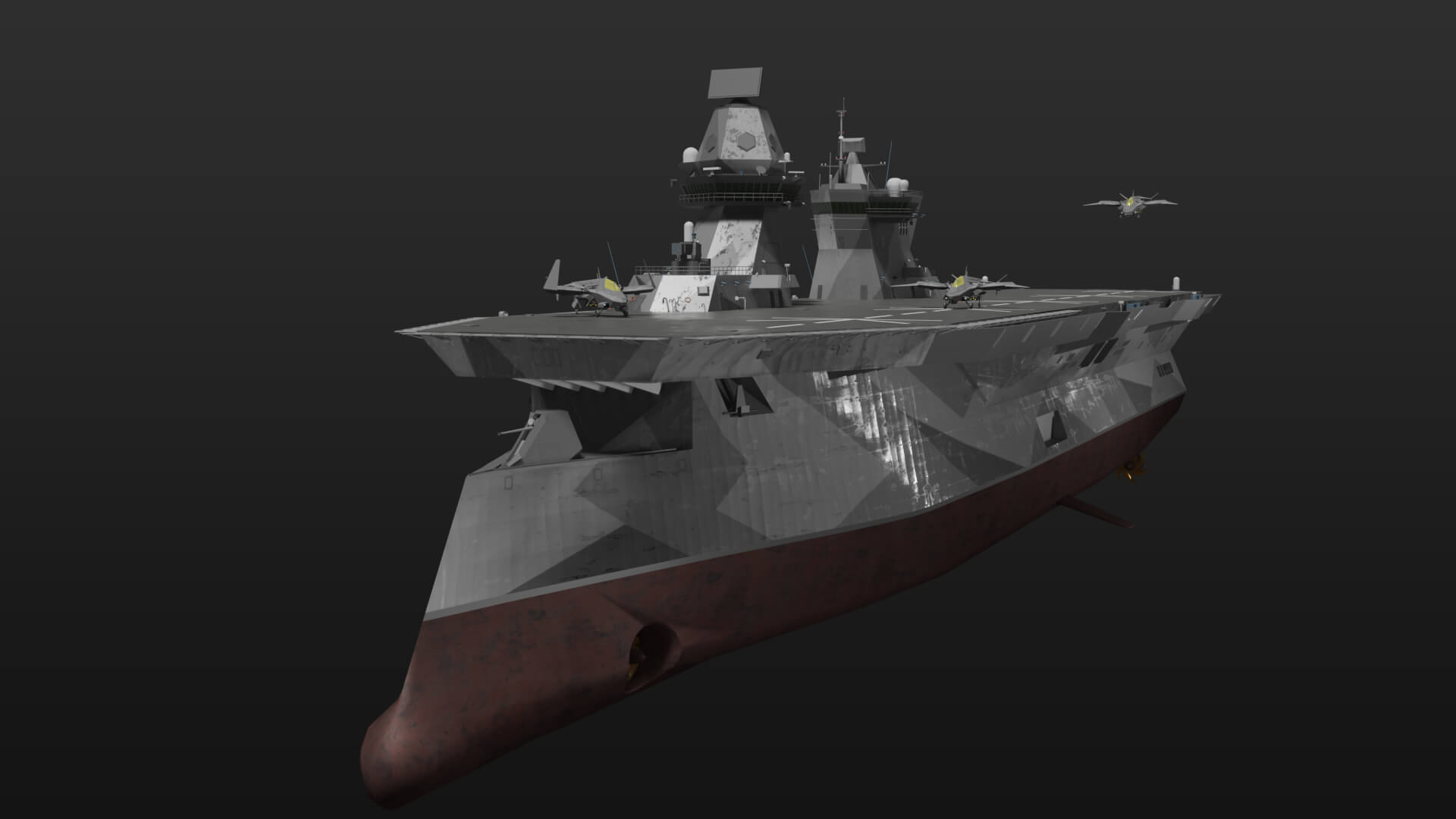 Sci-Fi Amphibious Assault Ship 3D Model by ennuishao