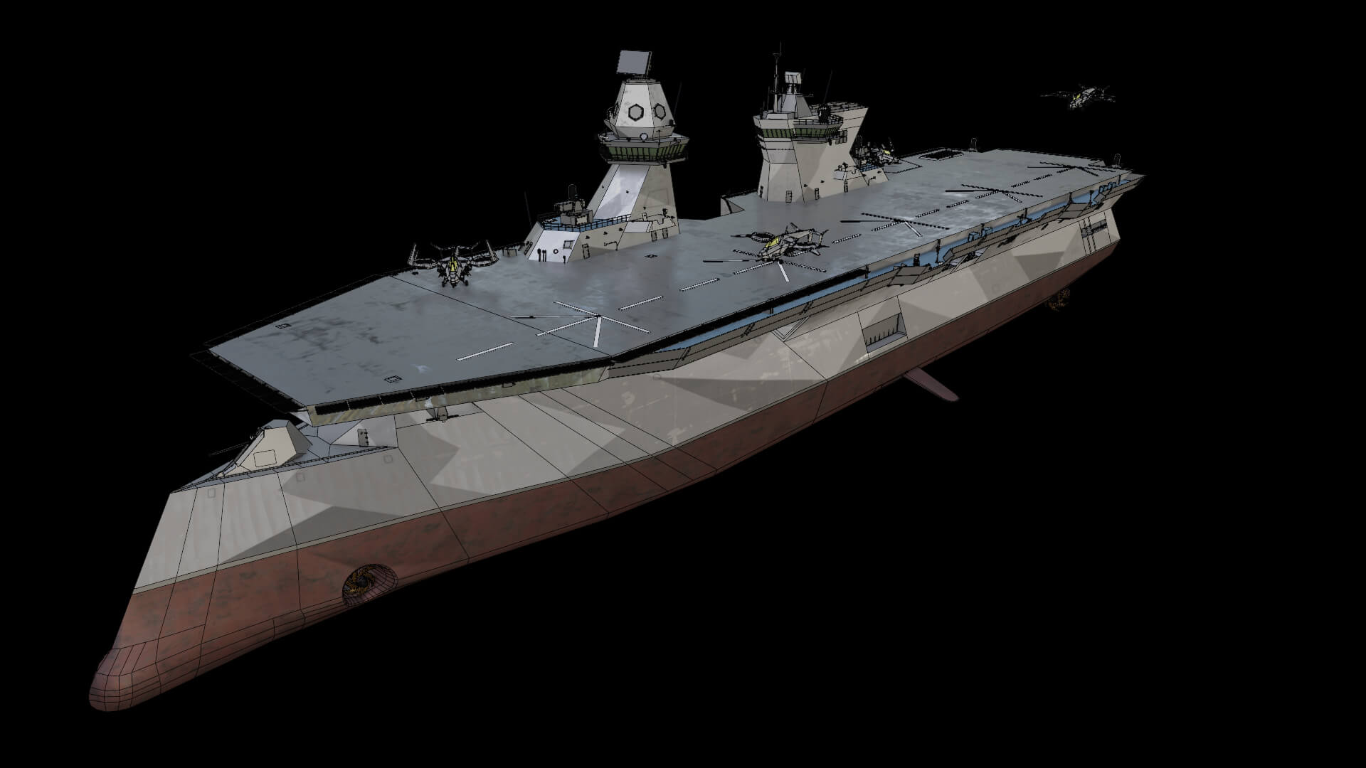 Sci-Fi Amphibious Assault Ship 3D Model by ennuishao