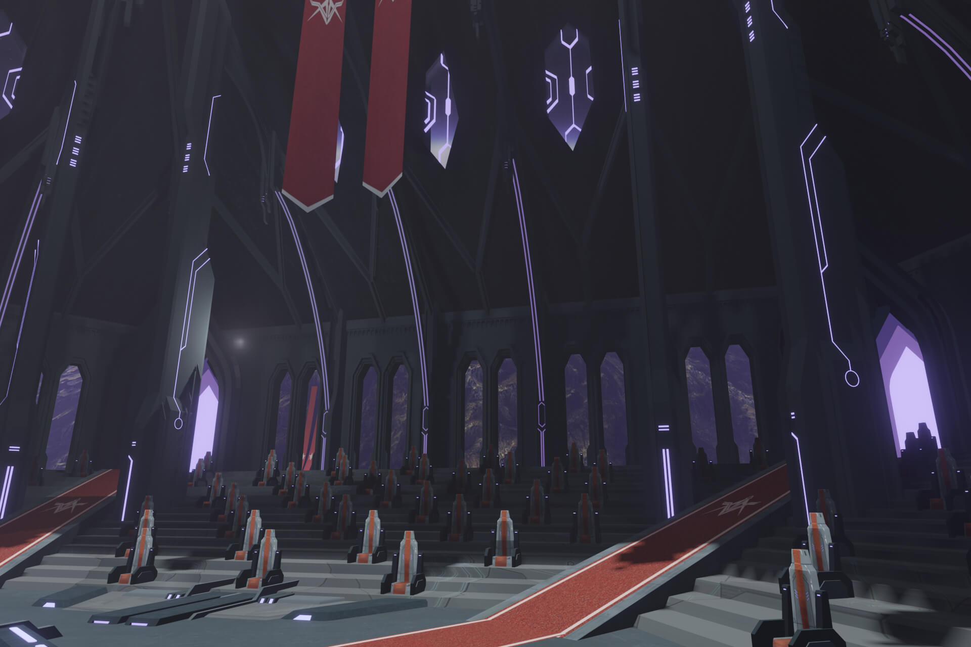 Sci-Fi Parliament Hall 3D Model by ennuishao