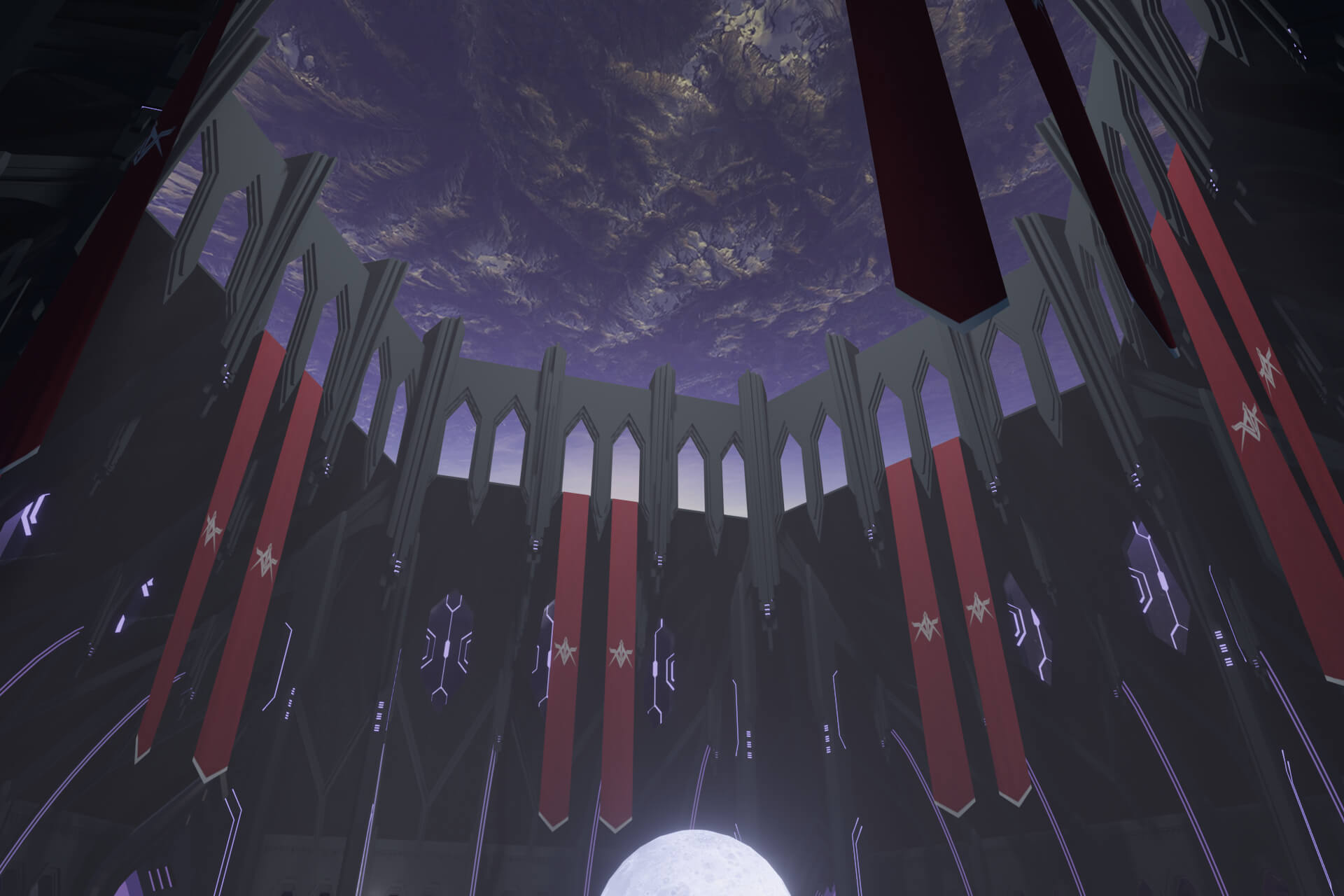 Sci-Fi Parliament Hall 3D Model by ennuishao