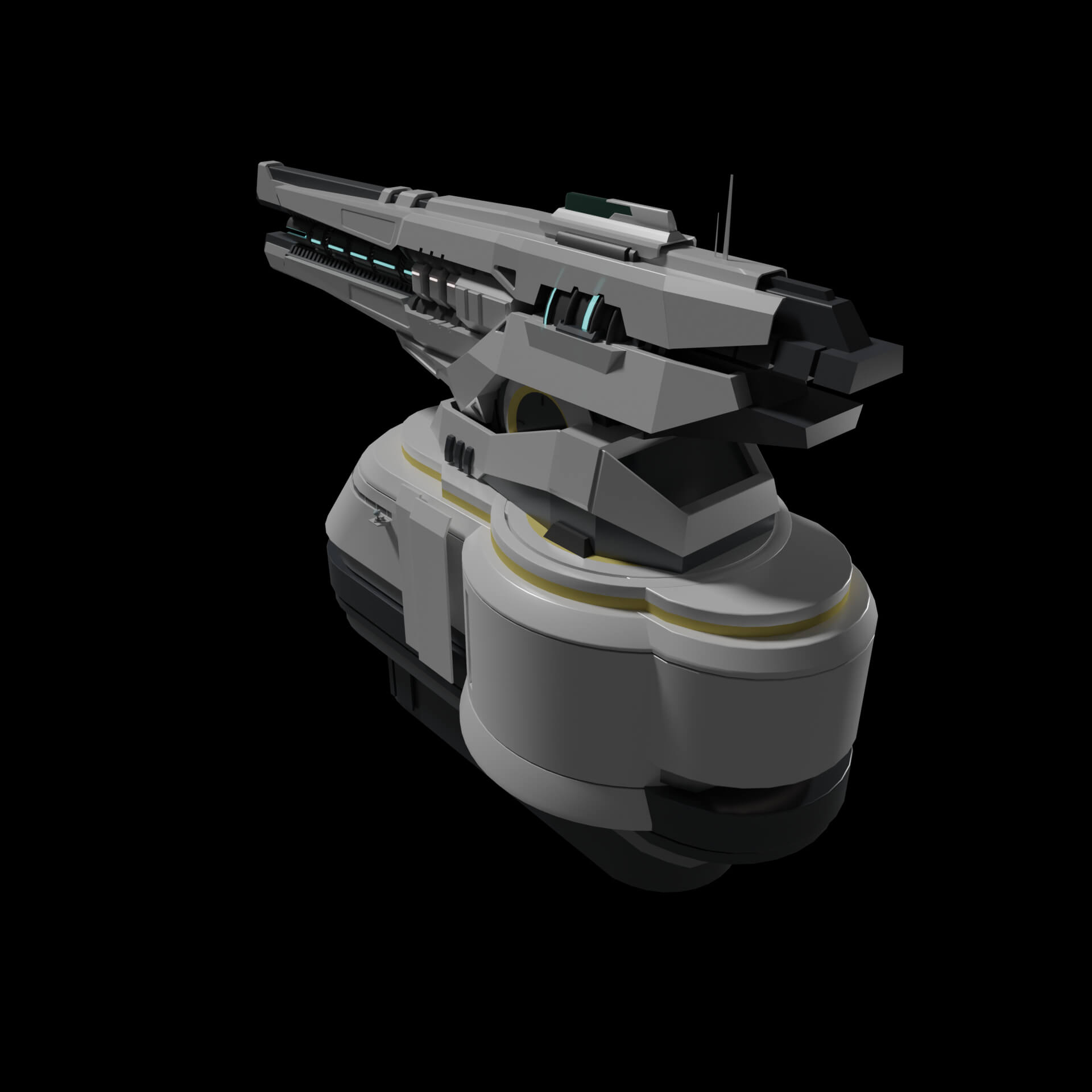 Sci-Fi Particle Cannon 3D Model by ennuishao