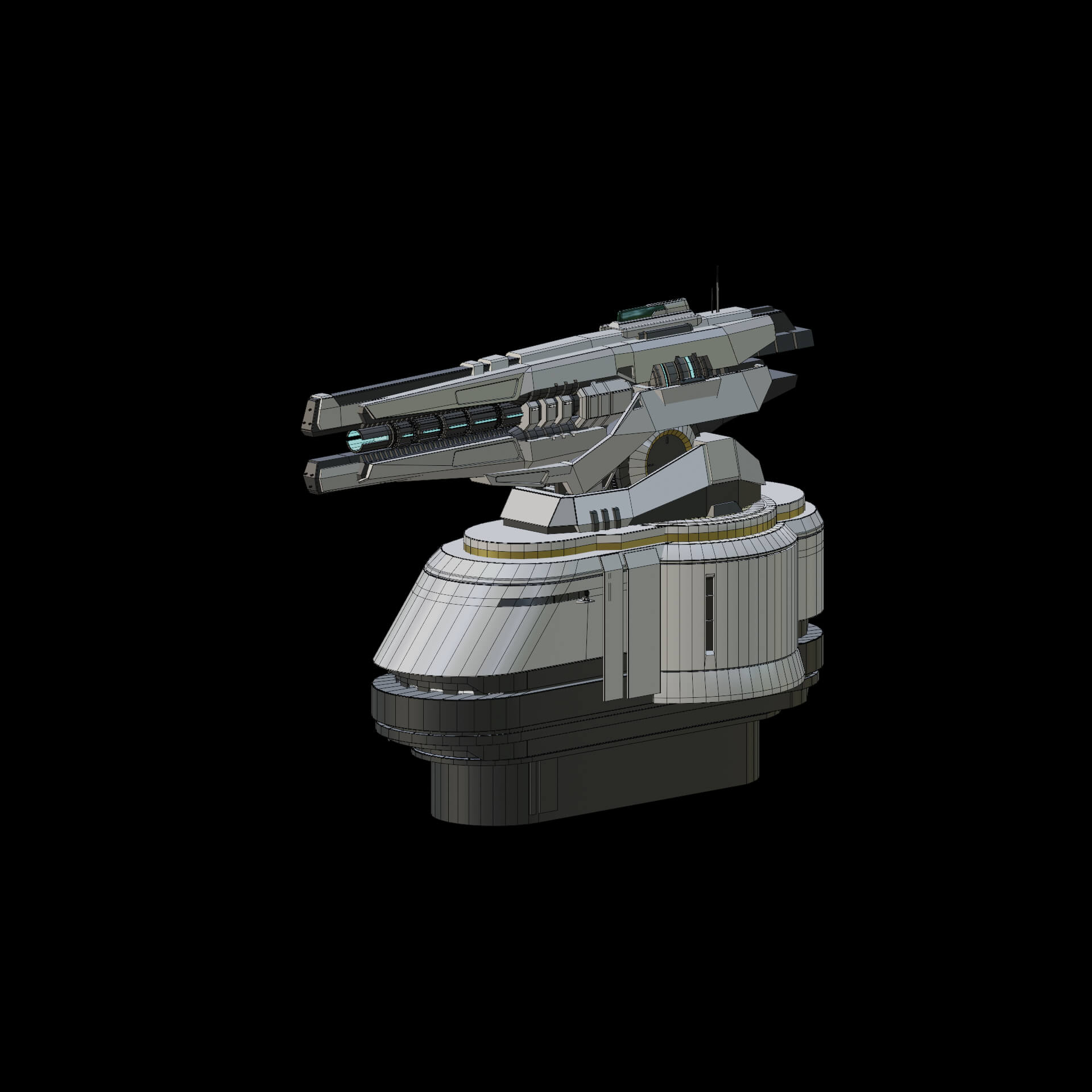 Sci-Fi Particle Cannon 3D Model by ennuishao