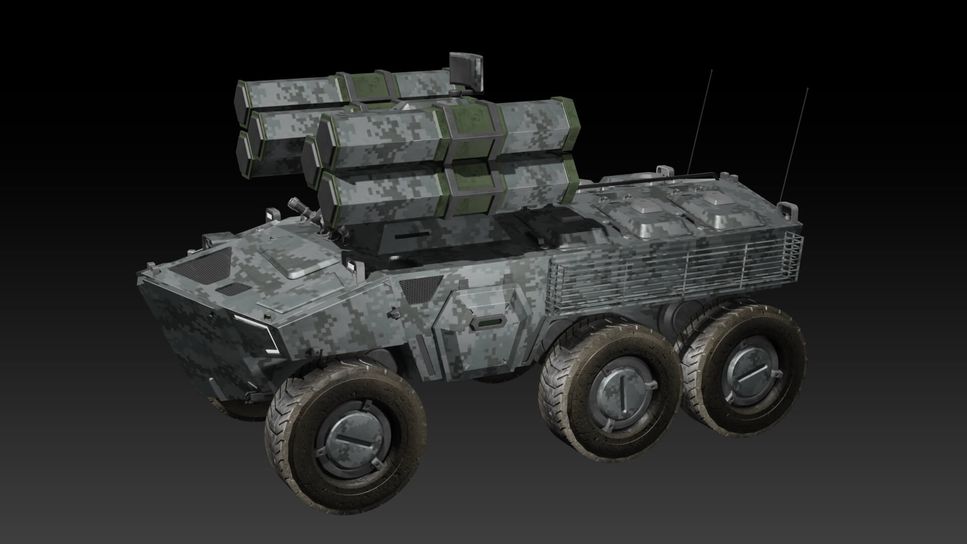 Sci-Fi SAM Launcher 3D Model by ennuishao