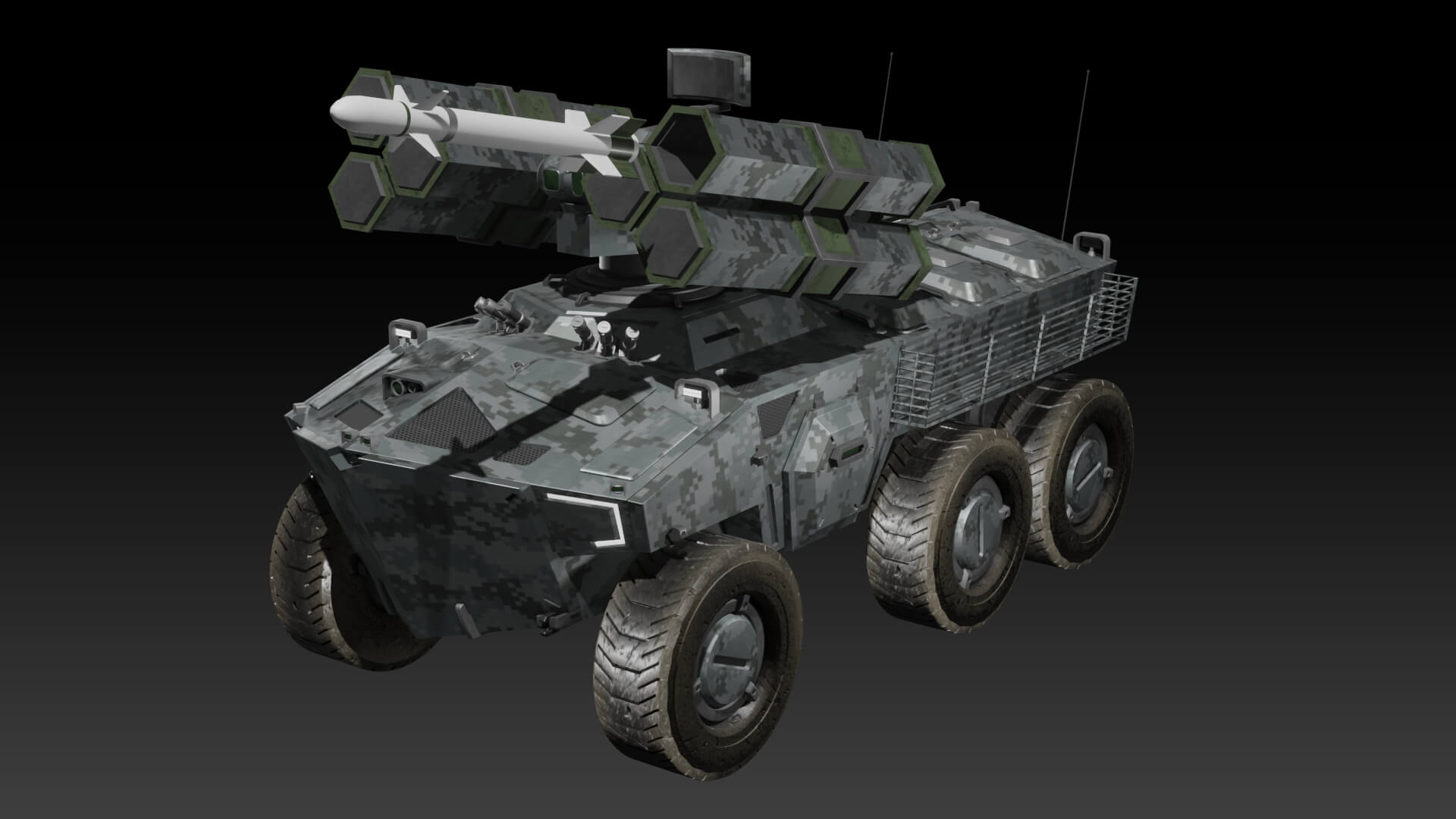 Sci-Fi SAM Launcher 3D Model by ennuishao