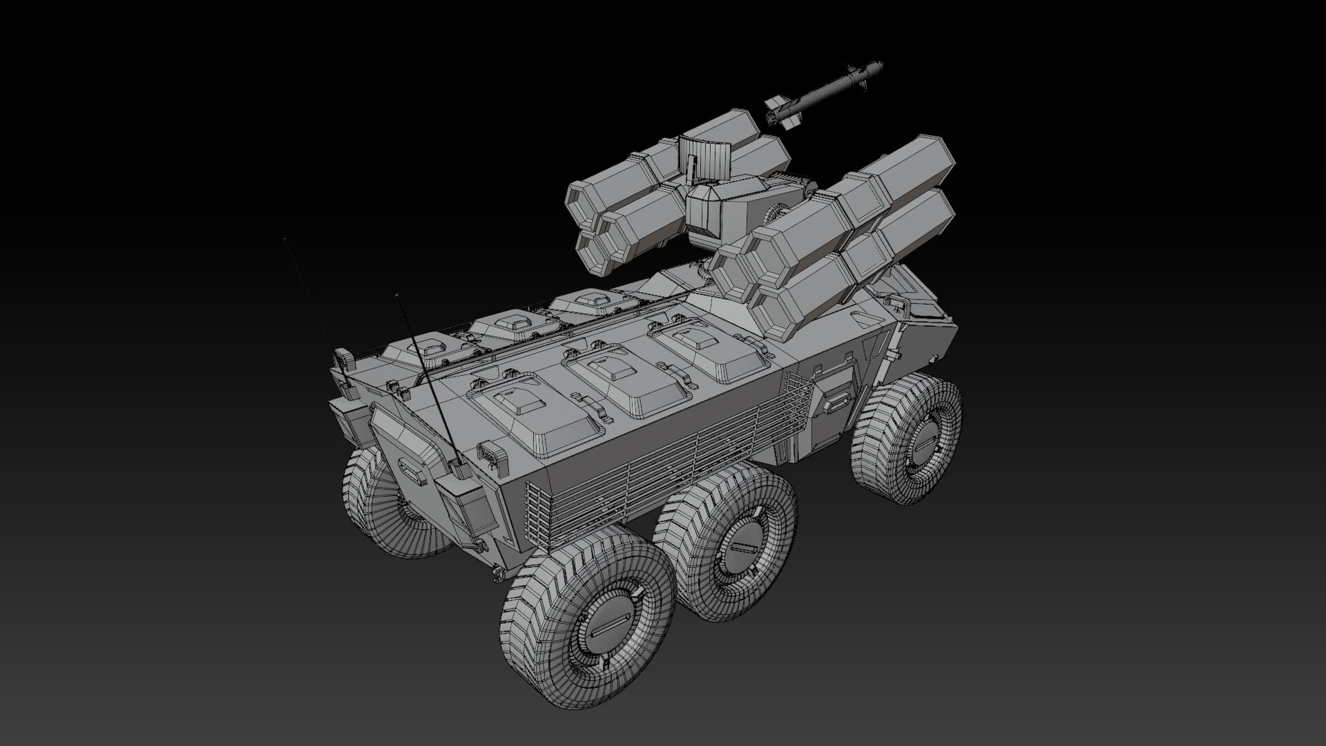 Sci-Fi SAM Launcher 3D Model by ennuishao