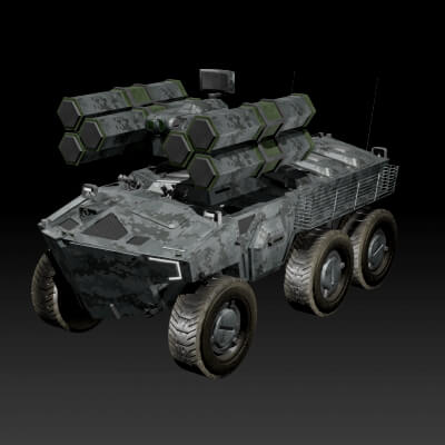 Sci-Fi SAM Launcher 3D Model by ennuishao