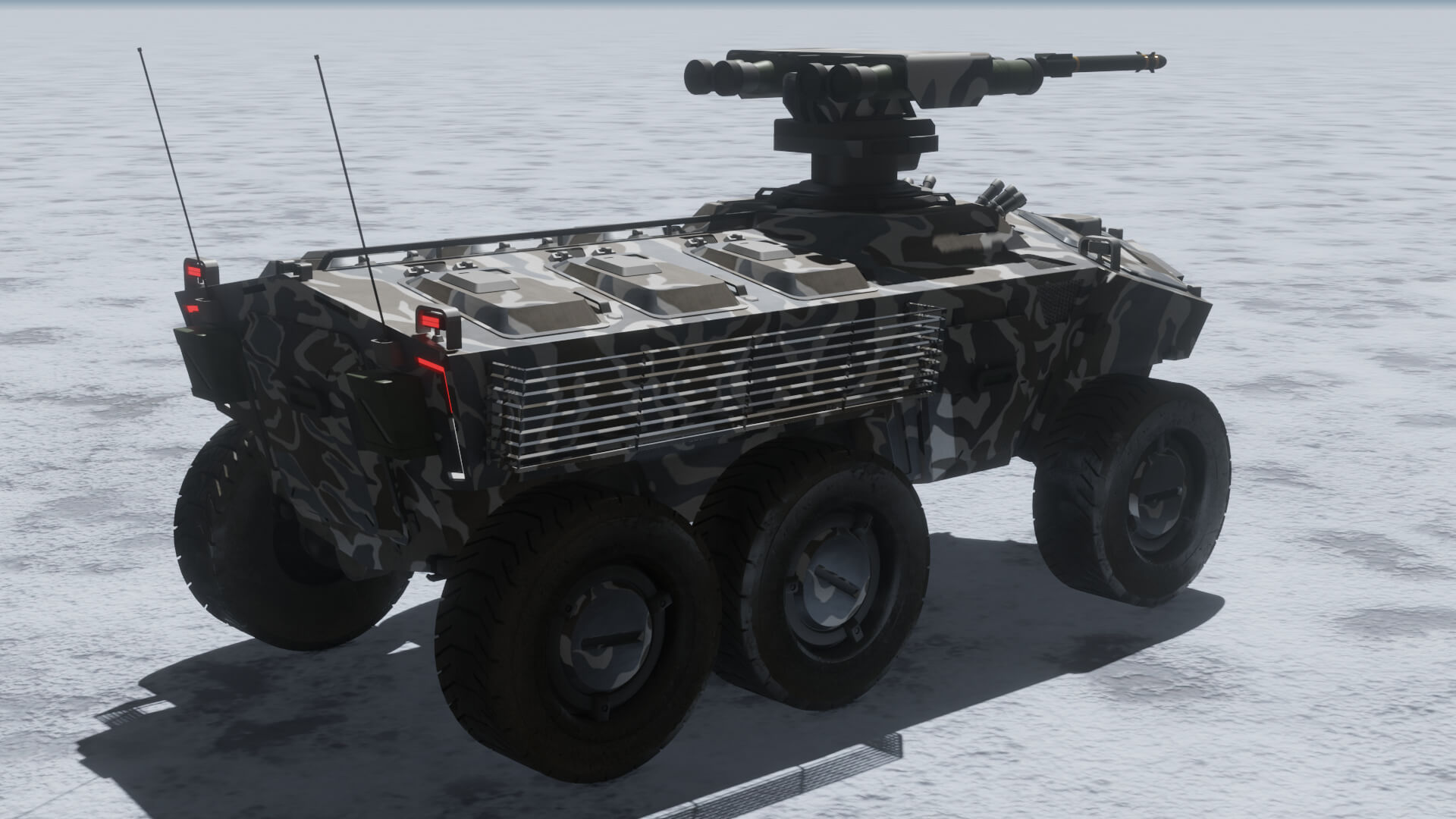 Sci-Fi Tank Destroyer Winter Camo 3D Model by ennuishao