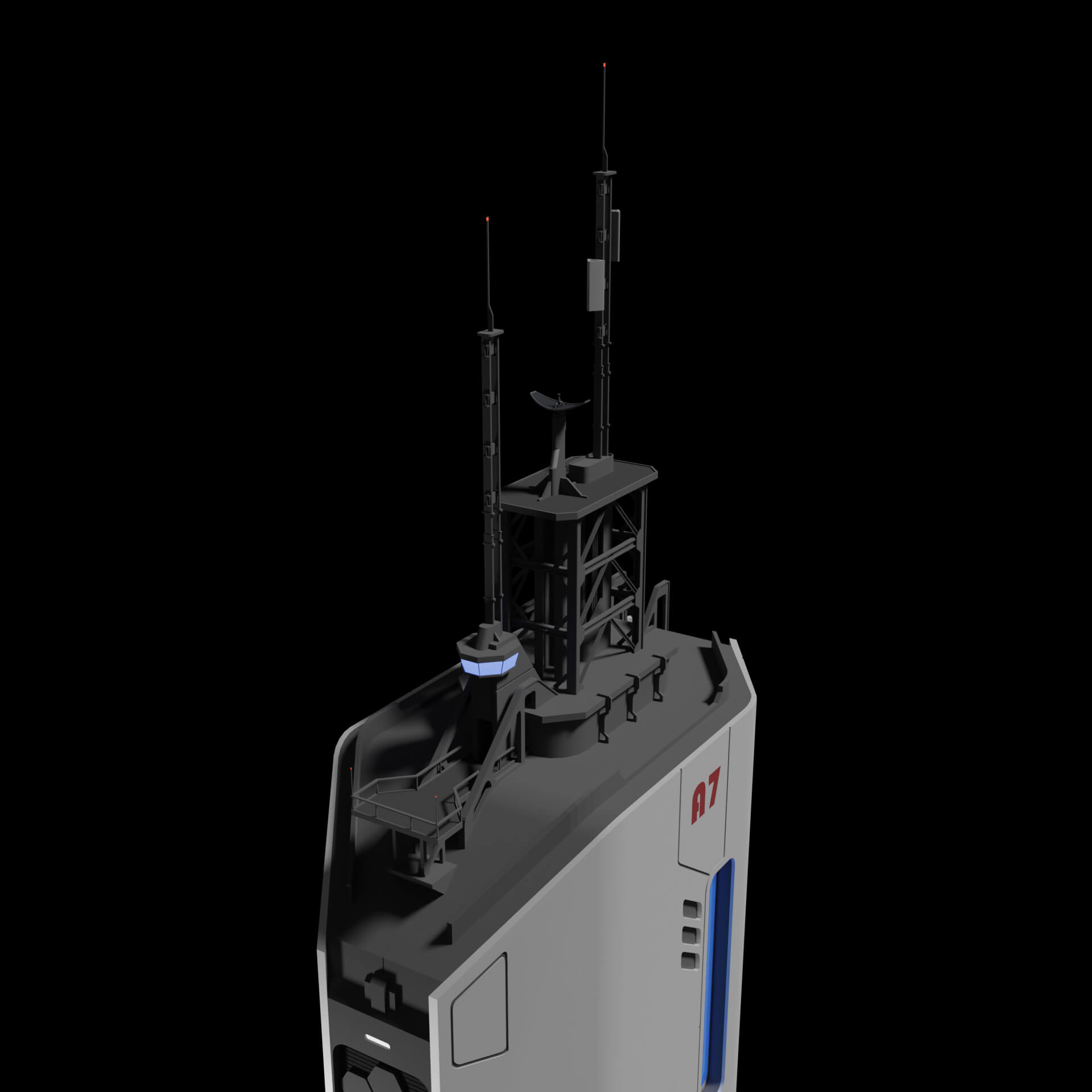 Sci-Fi Tower Building 3D Model by ennuishao