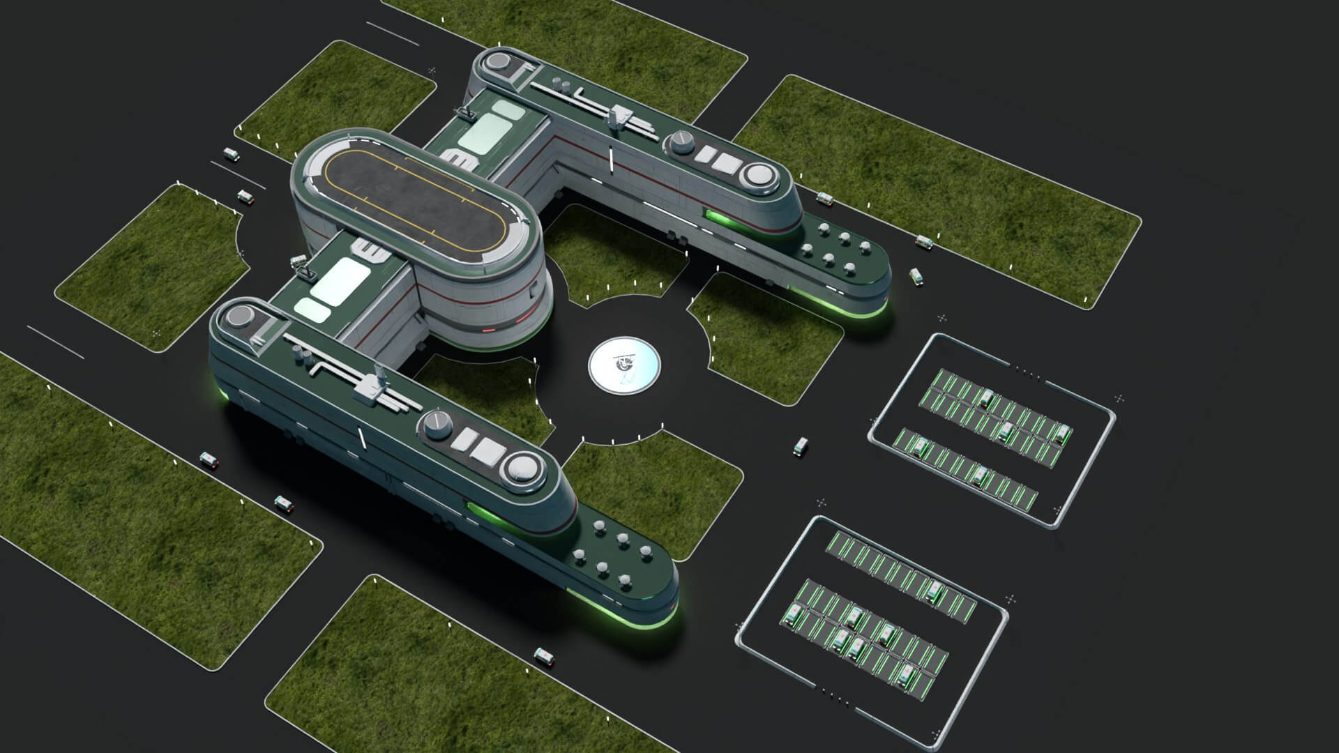 Science Fictional Hospital - 3D Model by ennuishao