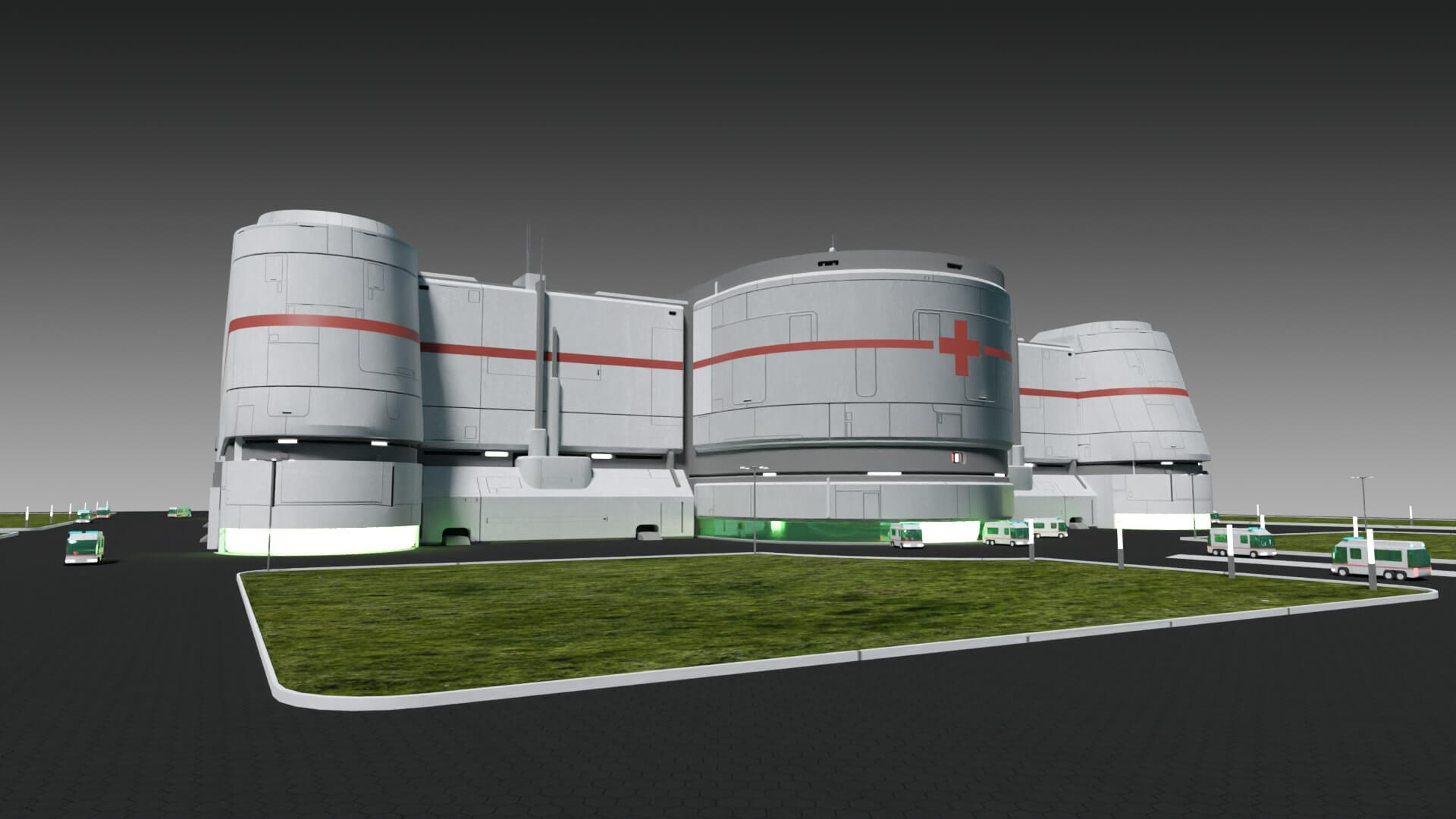 Science Fictional Hospital - 3D Model by ennuishao