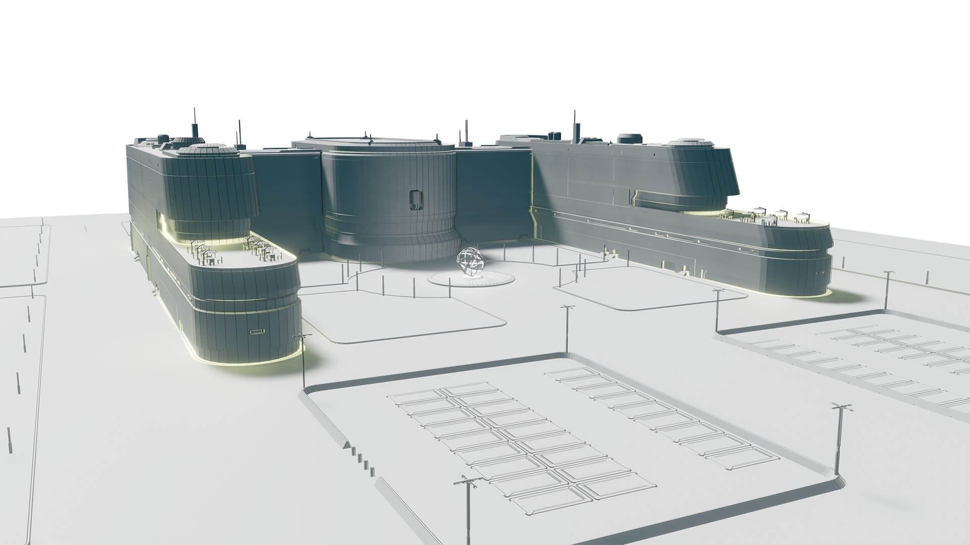 Science Fictional Hospital - 3D Model by ennuishao