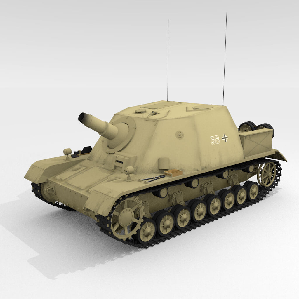Sturmpanzer IV Brummbar - 3D Model by ennuishao