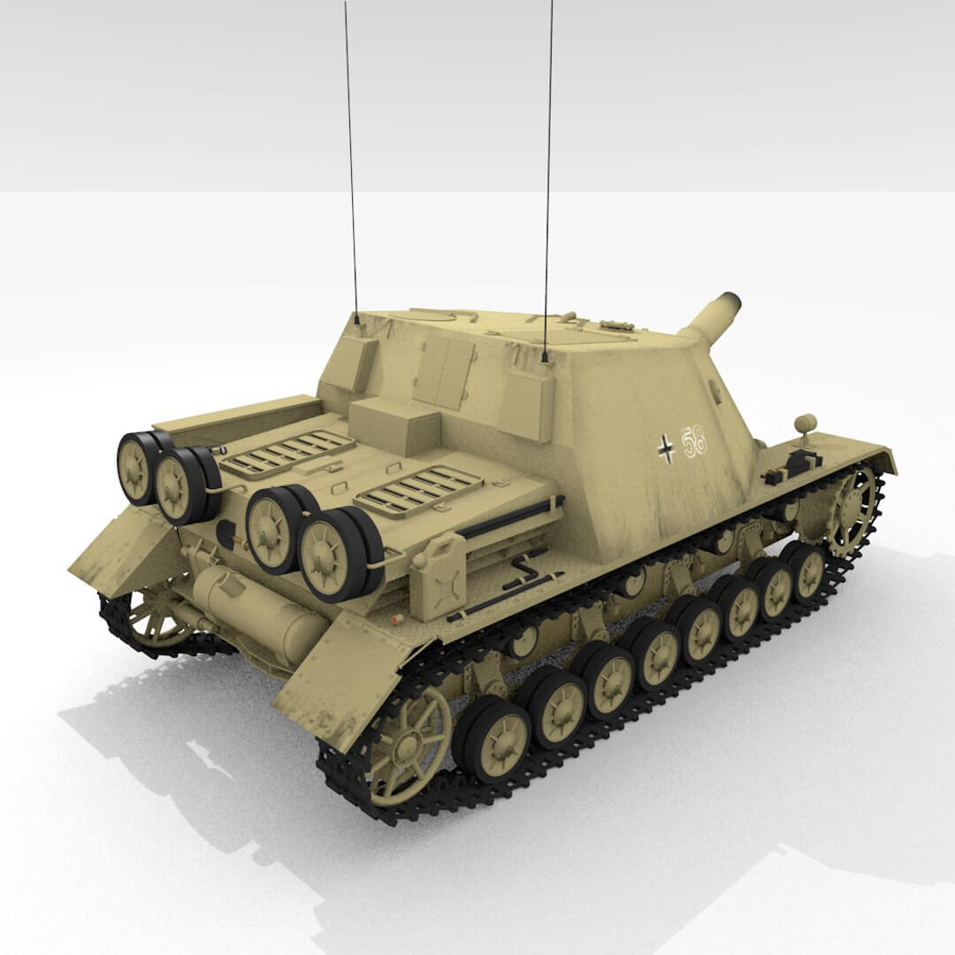 Sturmpanzer IV Brummbar - 3D Model by ennuishao