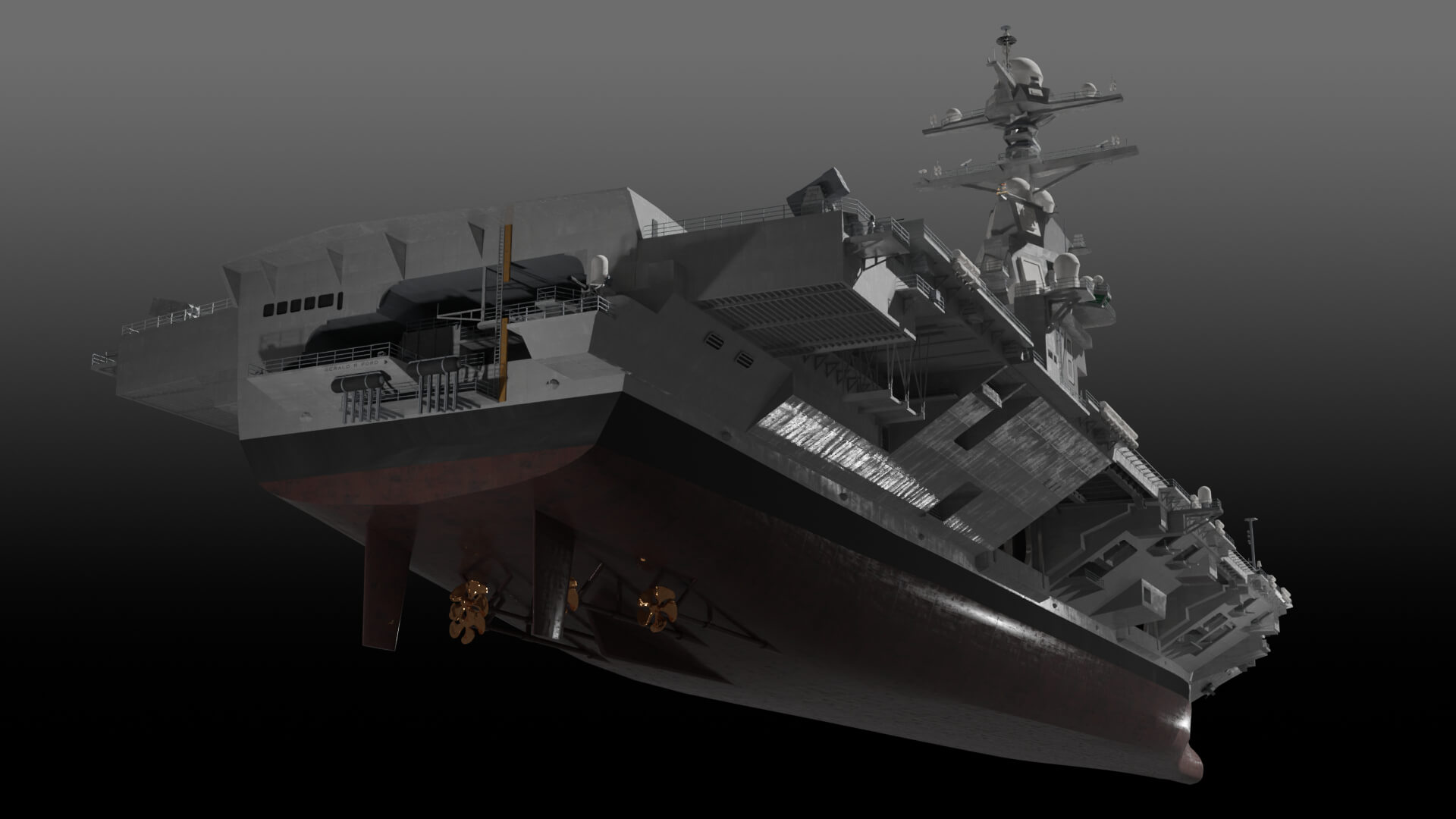 USS Gerald R Ford - 3D Model by ennuishao