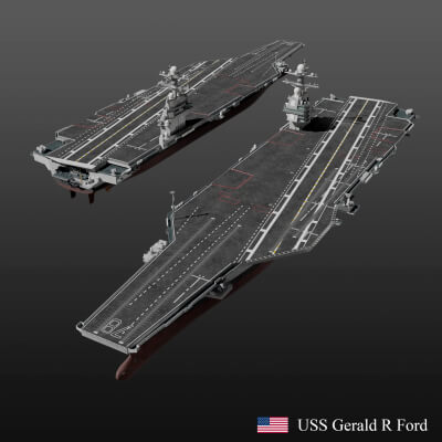 USS Gerald R Ford - 3D Model by ennuishao