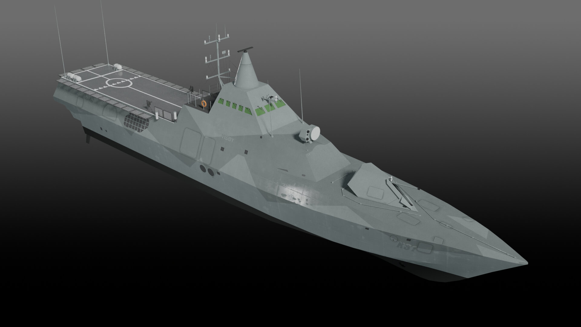 Visby Class Corvette - 3D Model by ennuishao