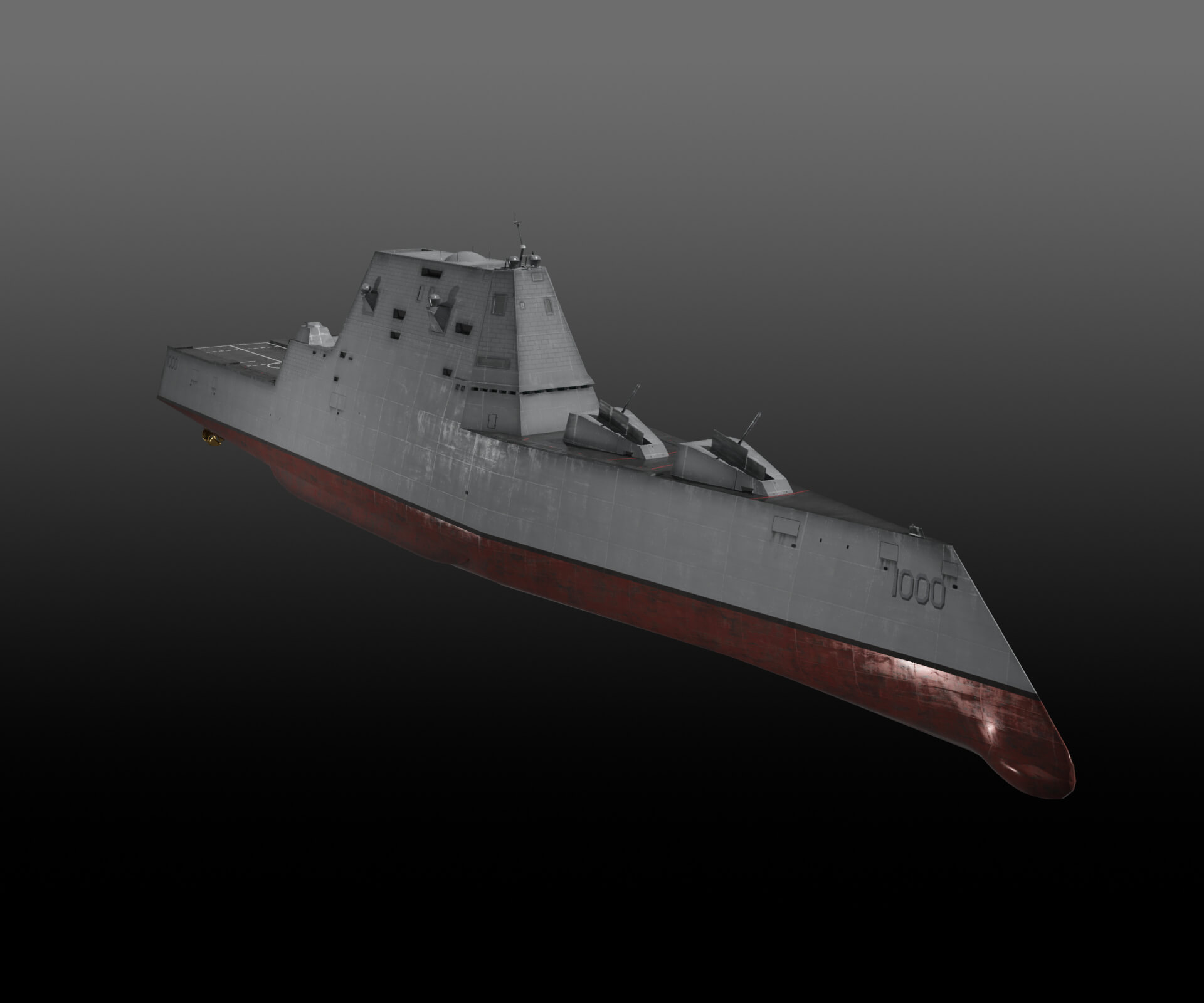 Zumwalt Class Destroyer - 3D Model by ennuishao