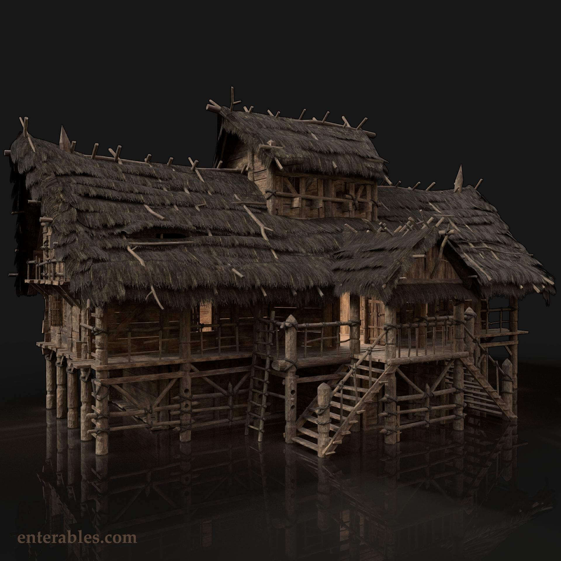 Medieval House Village Builder Pack (17 Structures) - 3D Model by ...