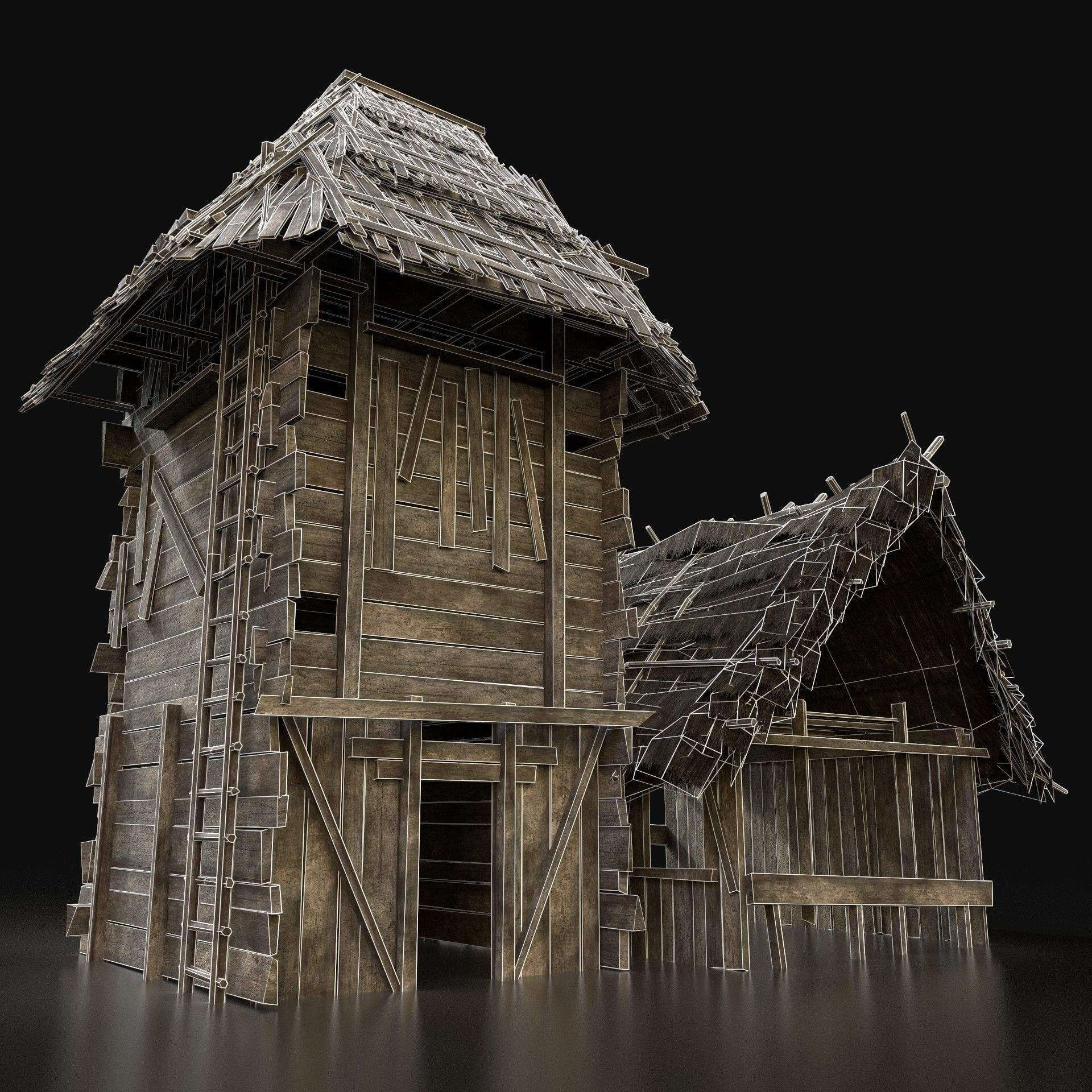 Medieval House Village Builder Pack (17 Structures) - 3D Model by ...