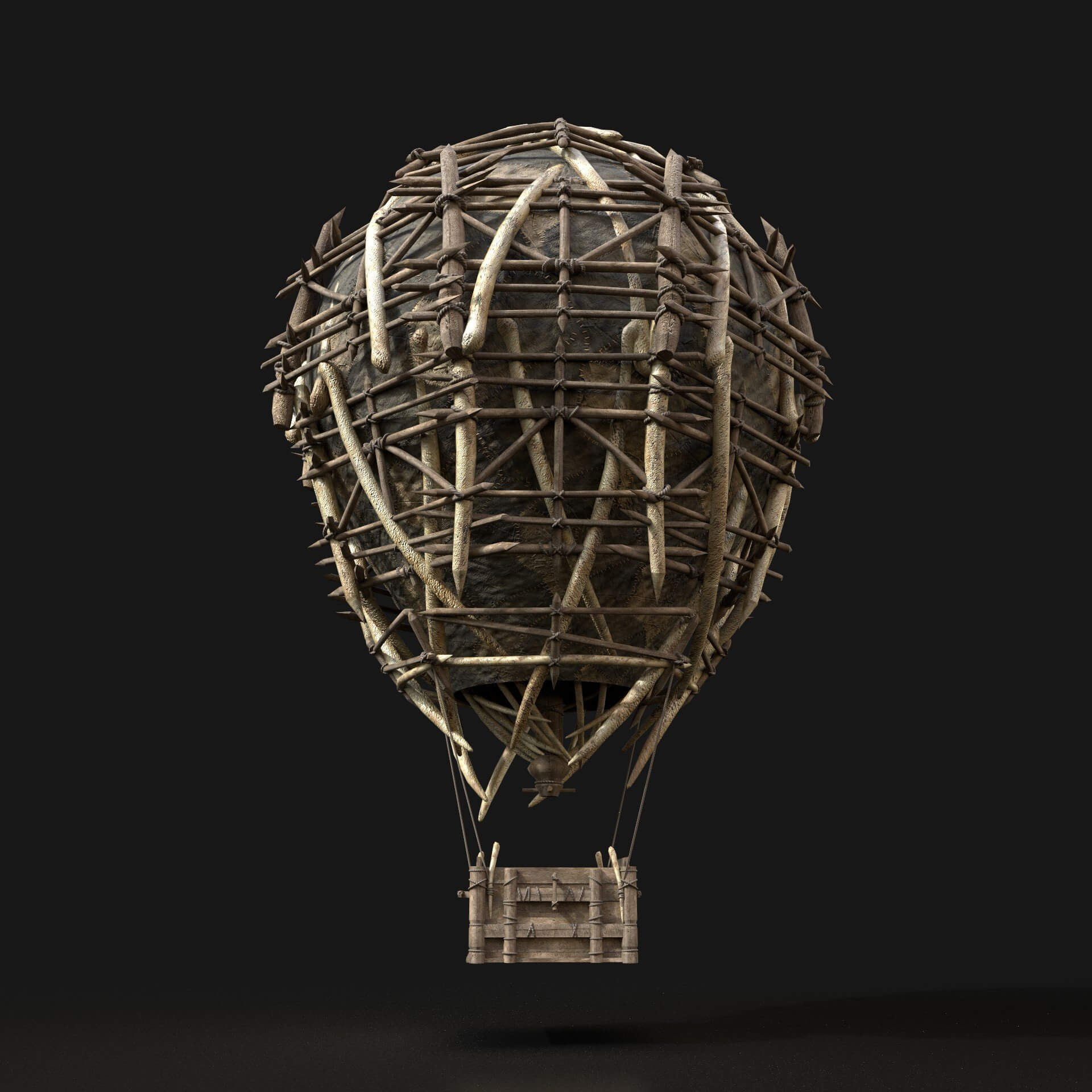 Medieval War Balloon Airship - 3D Model by Enterables