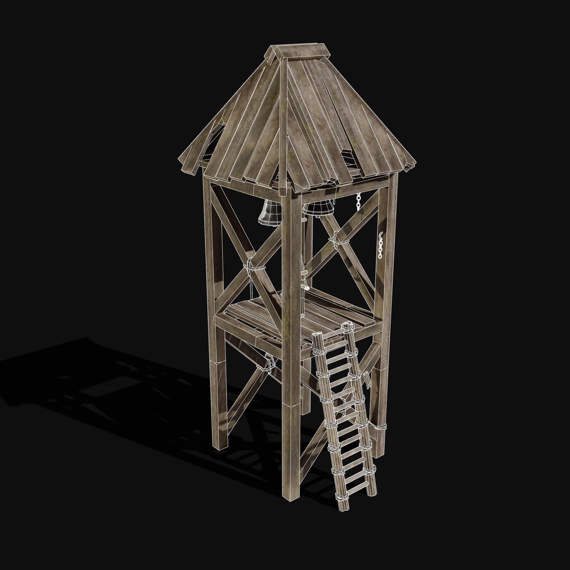 Alarm Bell Signal Tower Collection - 3D Model by Enterables